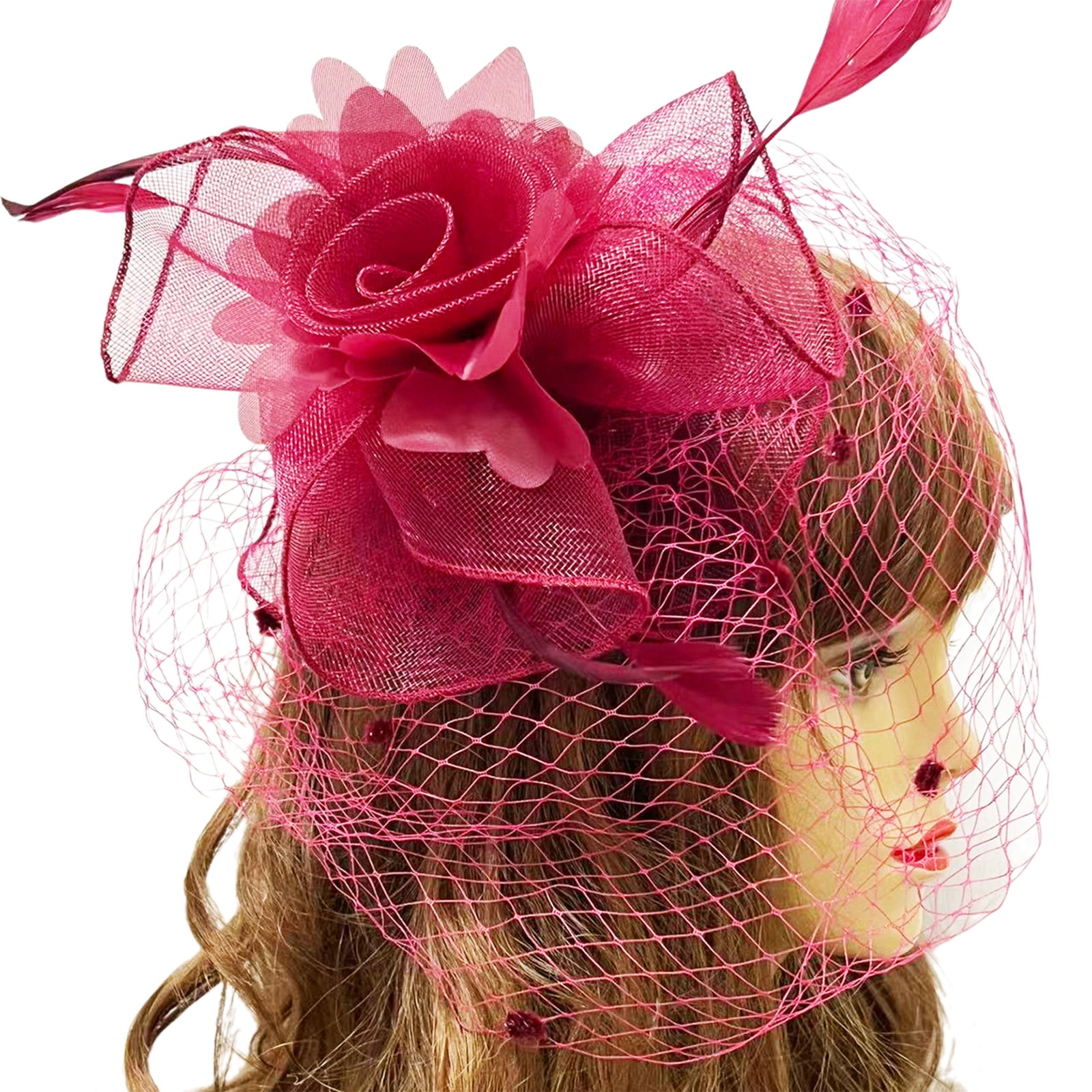 COOLHOOD Party Fascinator Hat for Party Wedding Women Flower Flapper ...