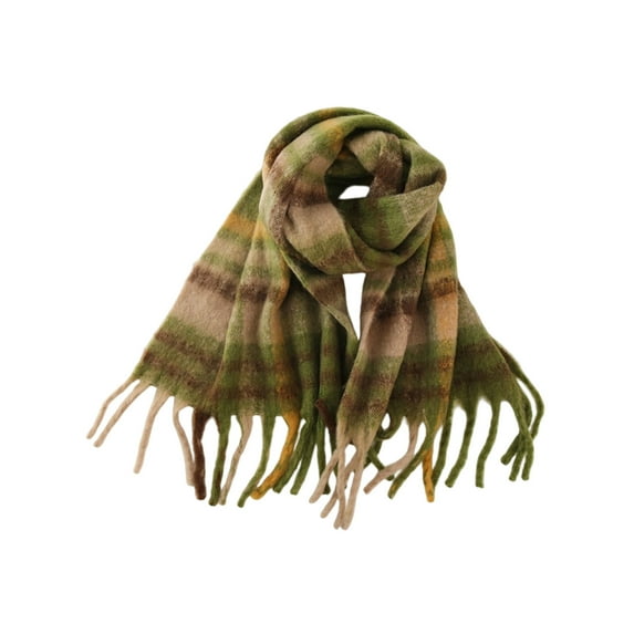COOLHOOD Plaids Print Fringe Scarf Shawl For Women Soft Warm Winter ...