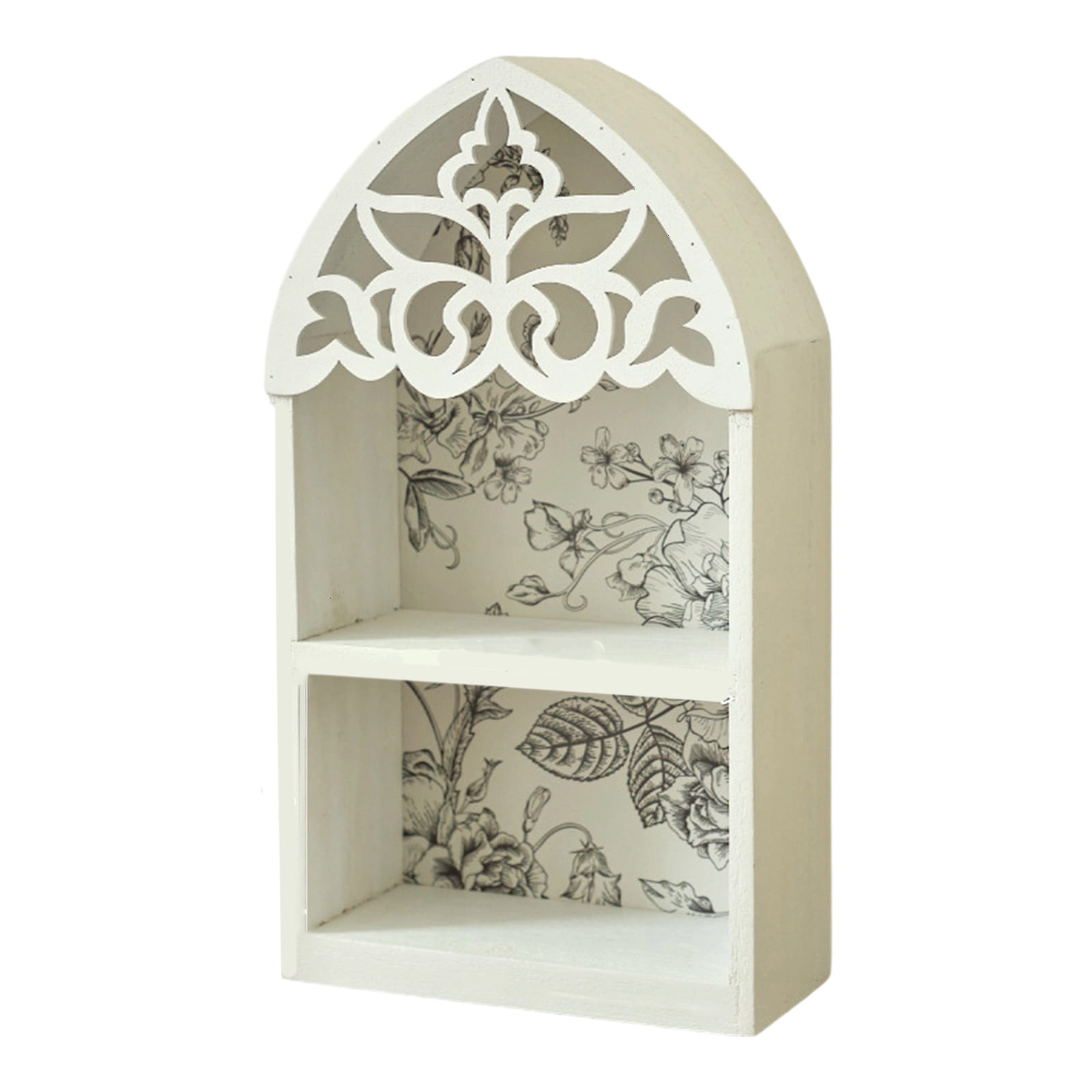 COOLHOOD Precise Carveds Wood Wall Floating Shelf For Home Decors ...