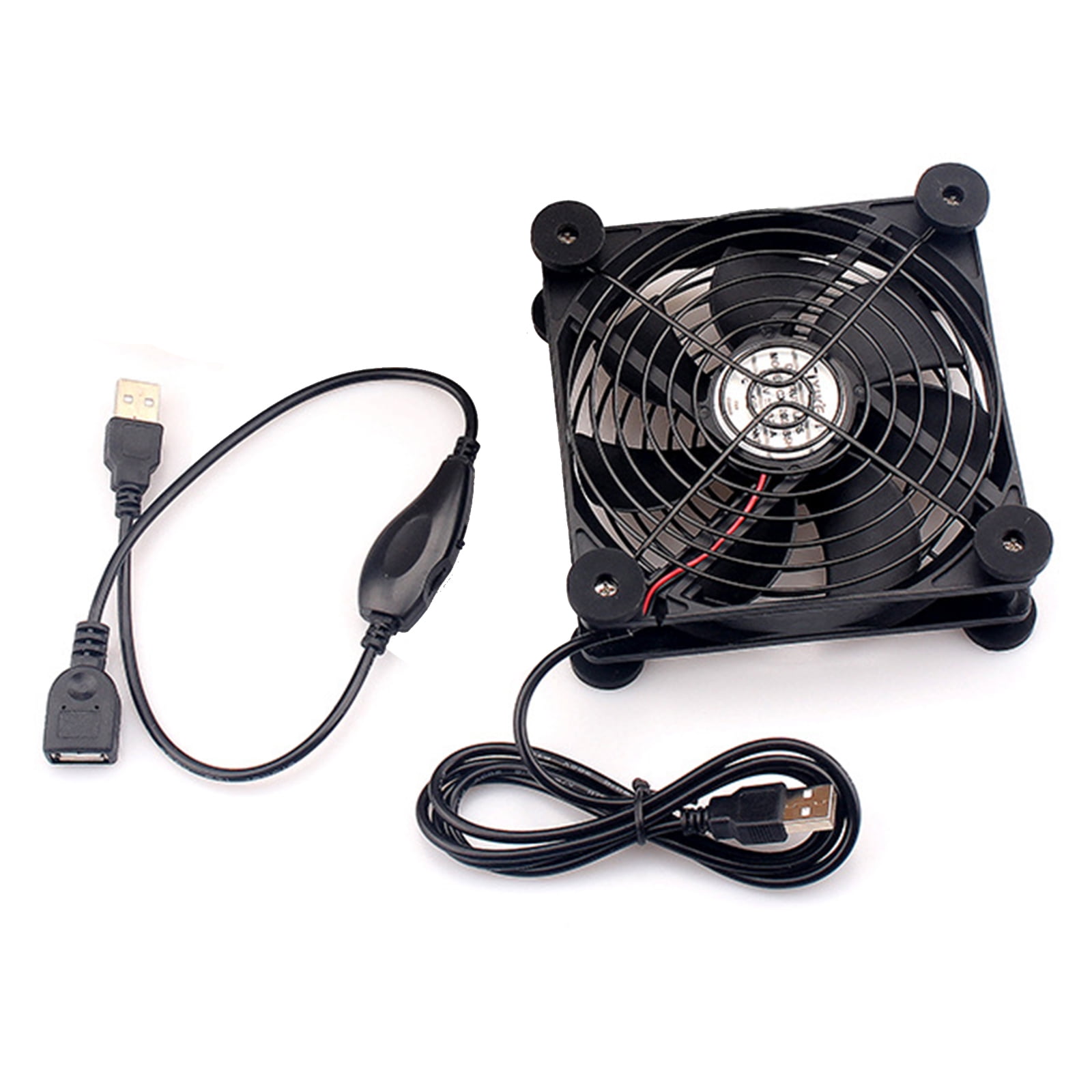 COOLHOOD Quiet 120mm Router Fan Coolers with Speed Controller, DC5V USB ...