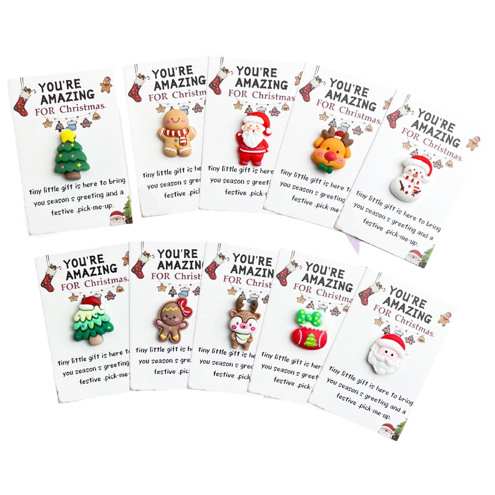 COOLHOOD Resin Little Pocket Santa Hug Christmas Cards Holiday ...