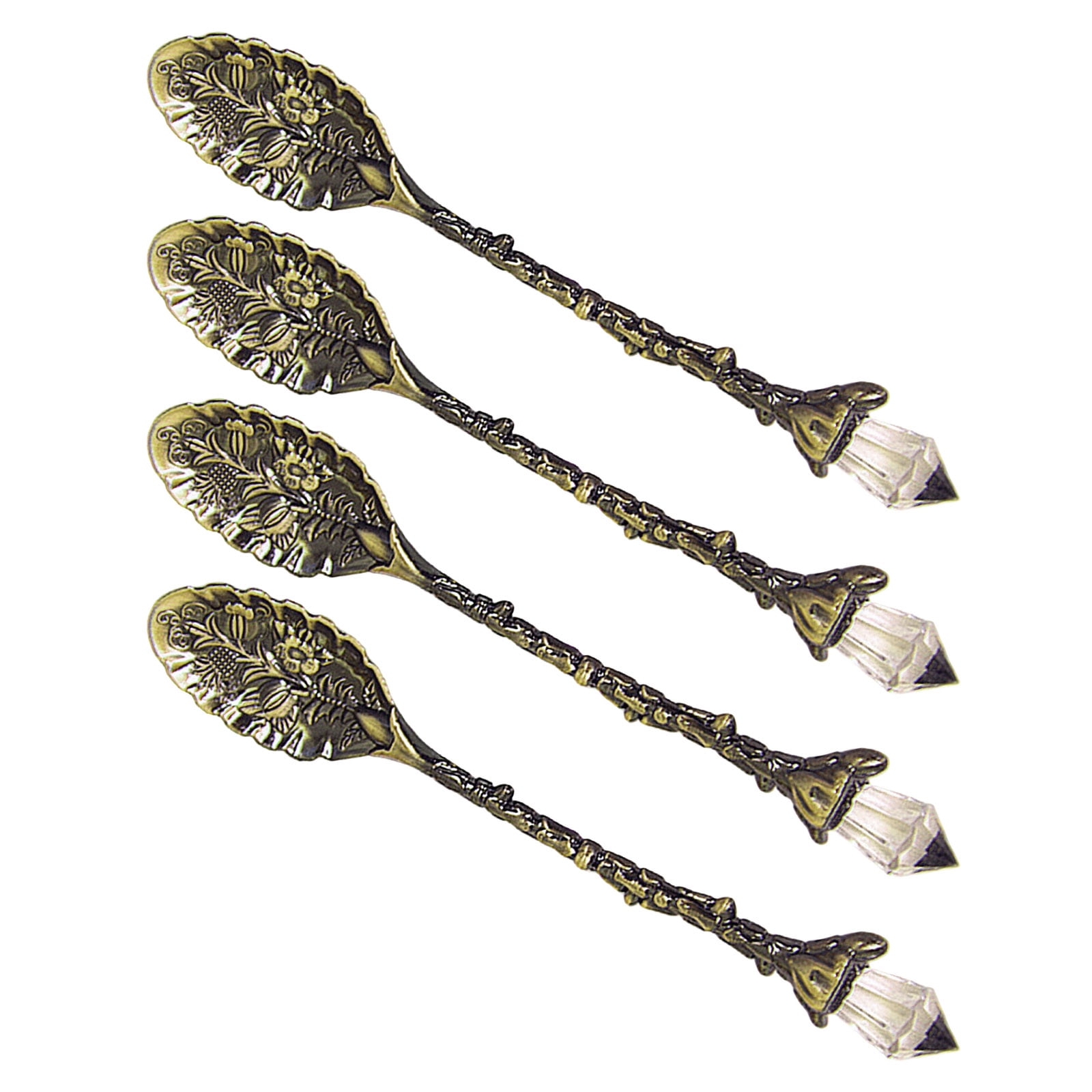 COOLHOOD Retro Crystal Heads Kirsite Spoon Elegant Antique Designs For ...