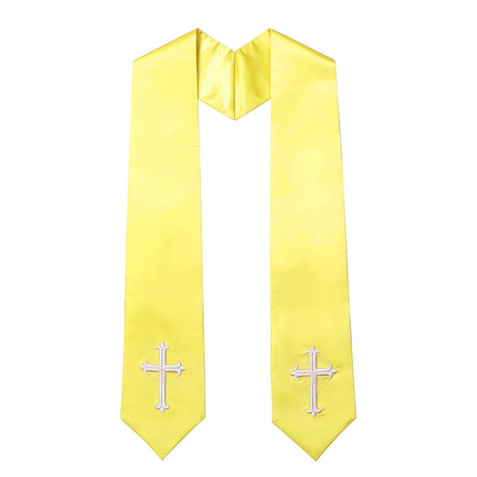 COOLHOOD Reversible Embroidery Clergy Stole with Crossed Design Tassels ...