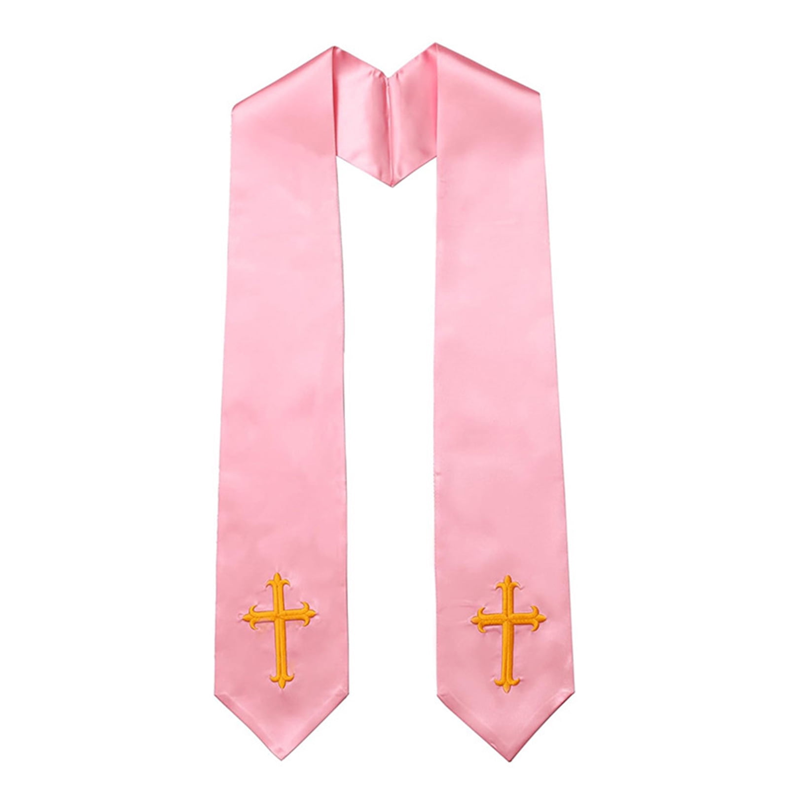 COOLHOOD Reversible Embroidery Clergy Stole with Crossed Design Tassels ...