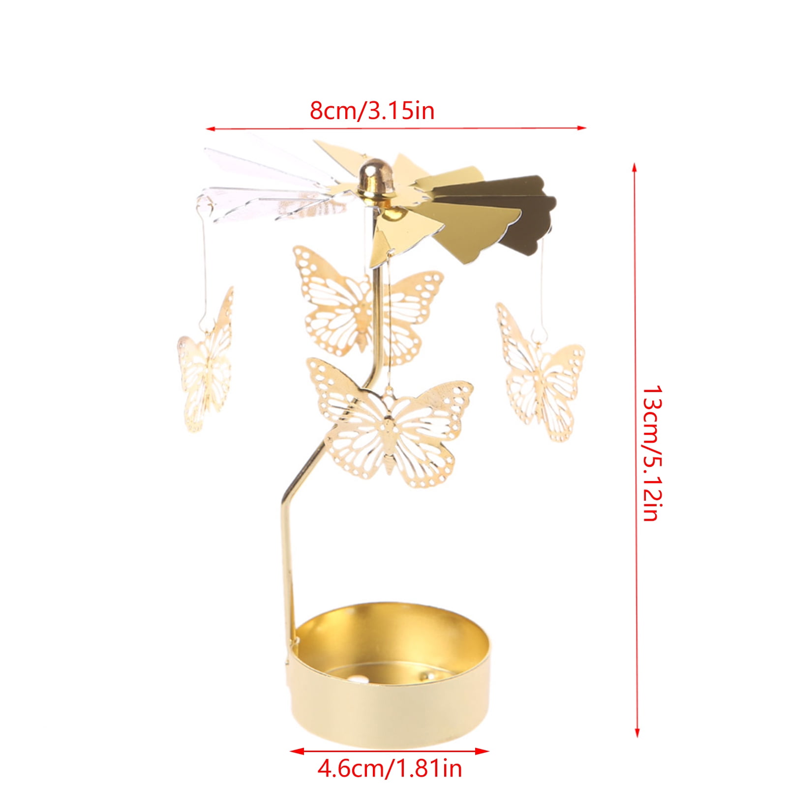 COOLHOOD Rotary Candle Holder Metal Tea Lights Candlestick Ornament for ...