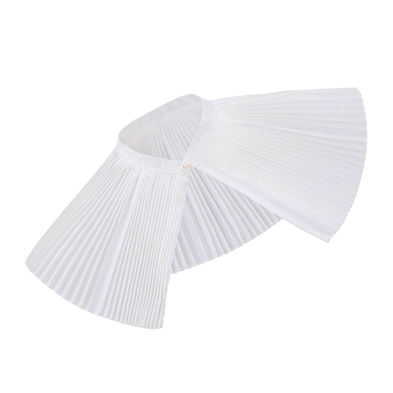 COOLHOOD Ruffled Detachable Collar Set Soft Polyester Fabric Perfect ...