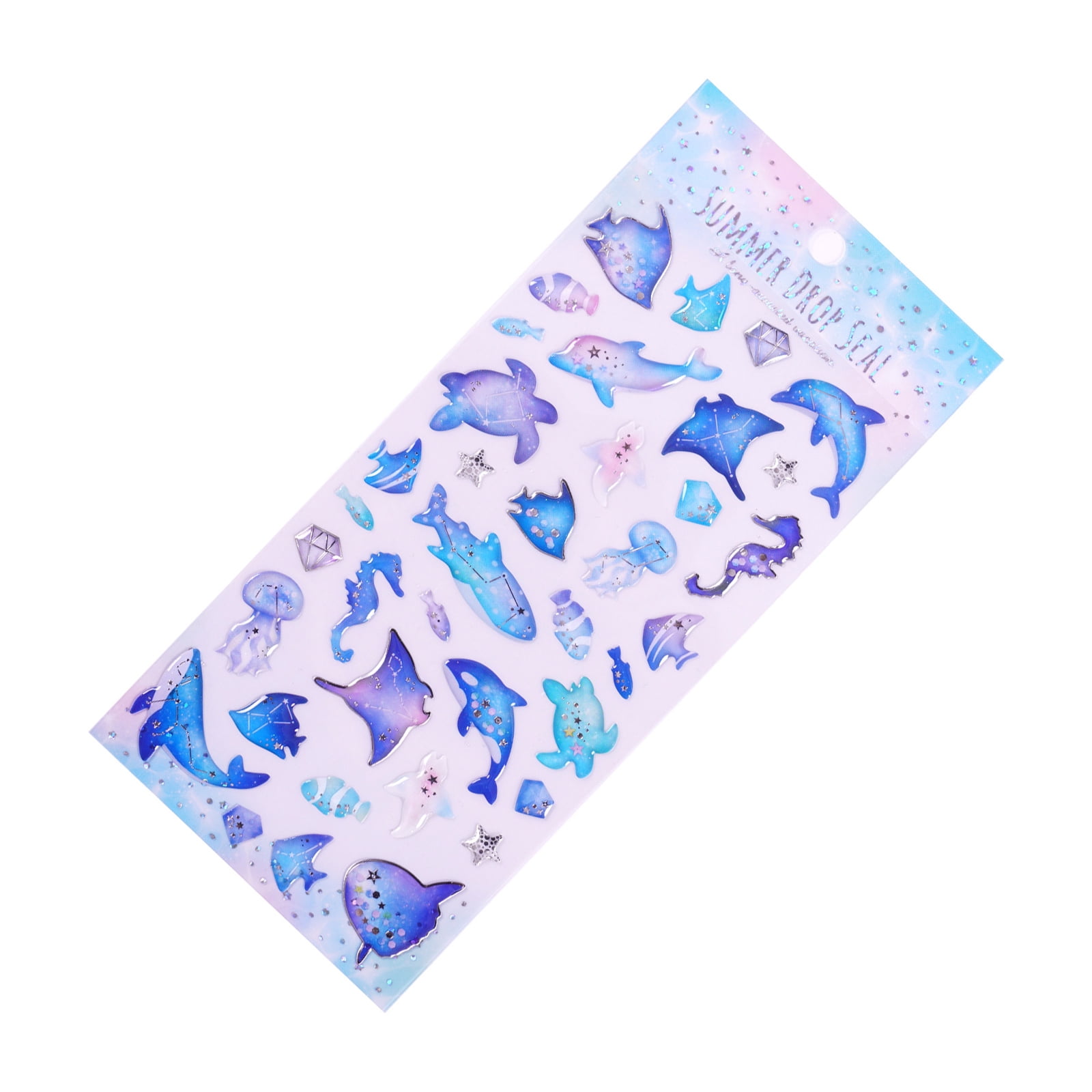 COOLHOOD Sea Creature Embossed PVC Sticker Motivational Sticker For ...