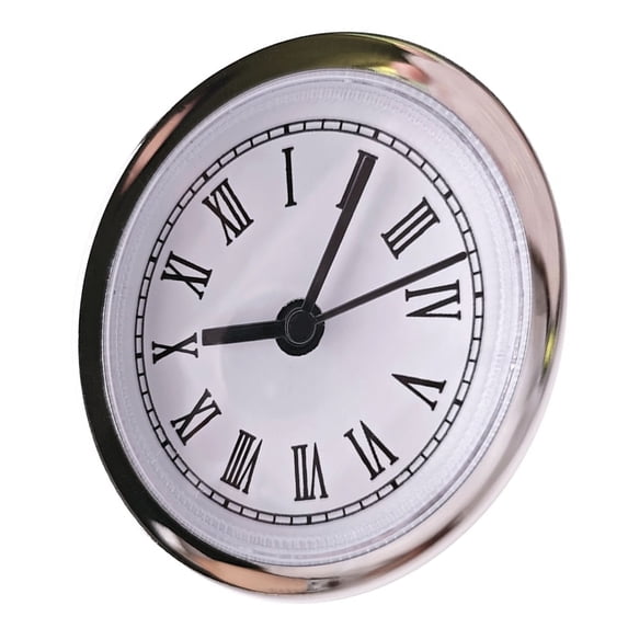 COOLHOOD Small Quartzs Clock Movement Insert 60mm Round Roman Numerals ...