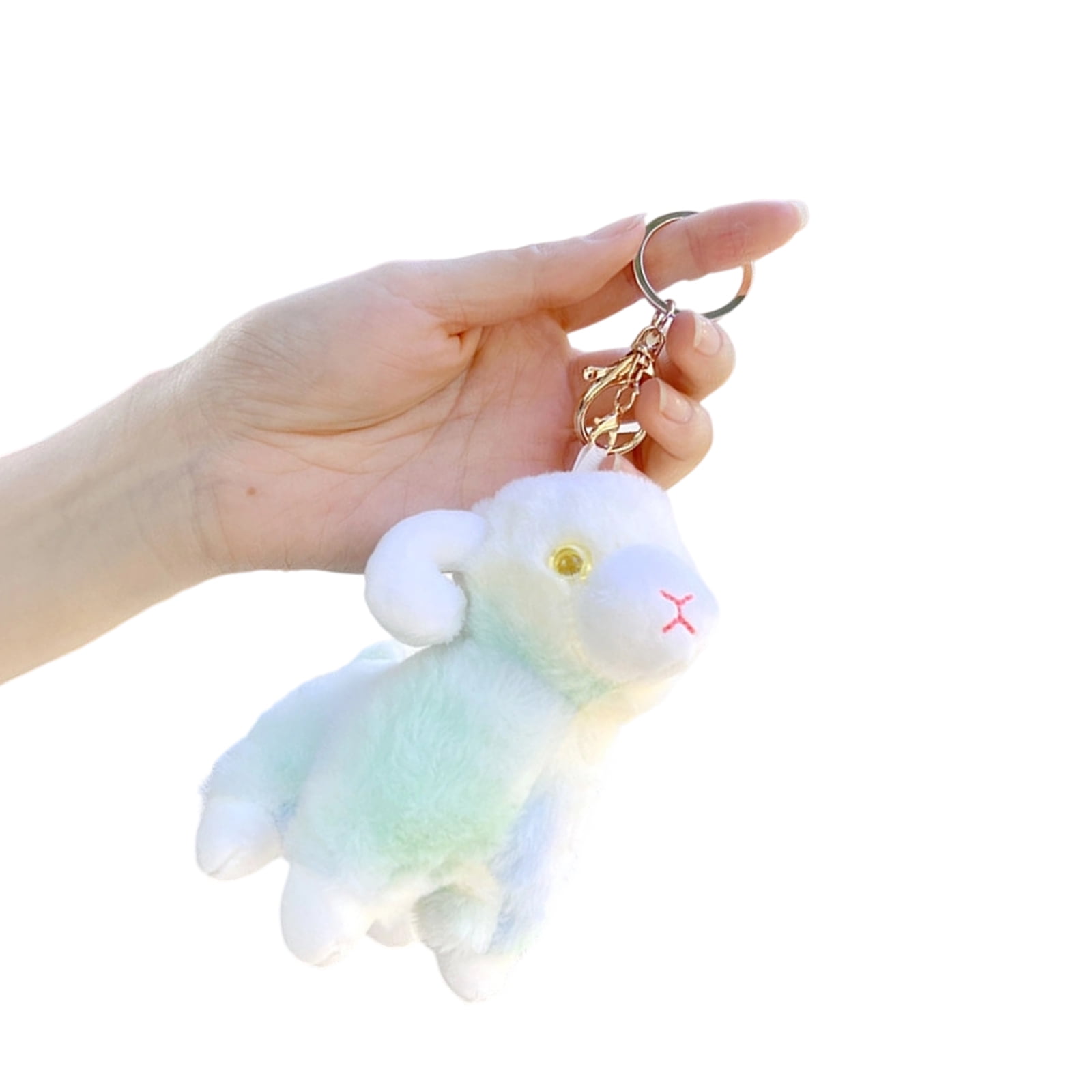COOLHOOD Soft Plush Lamb Doll Keychain Lovely Doll Charm Colorful ...