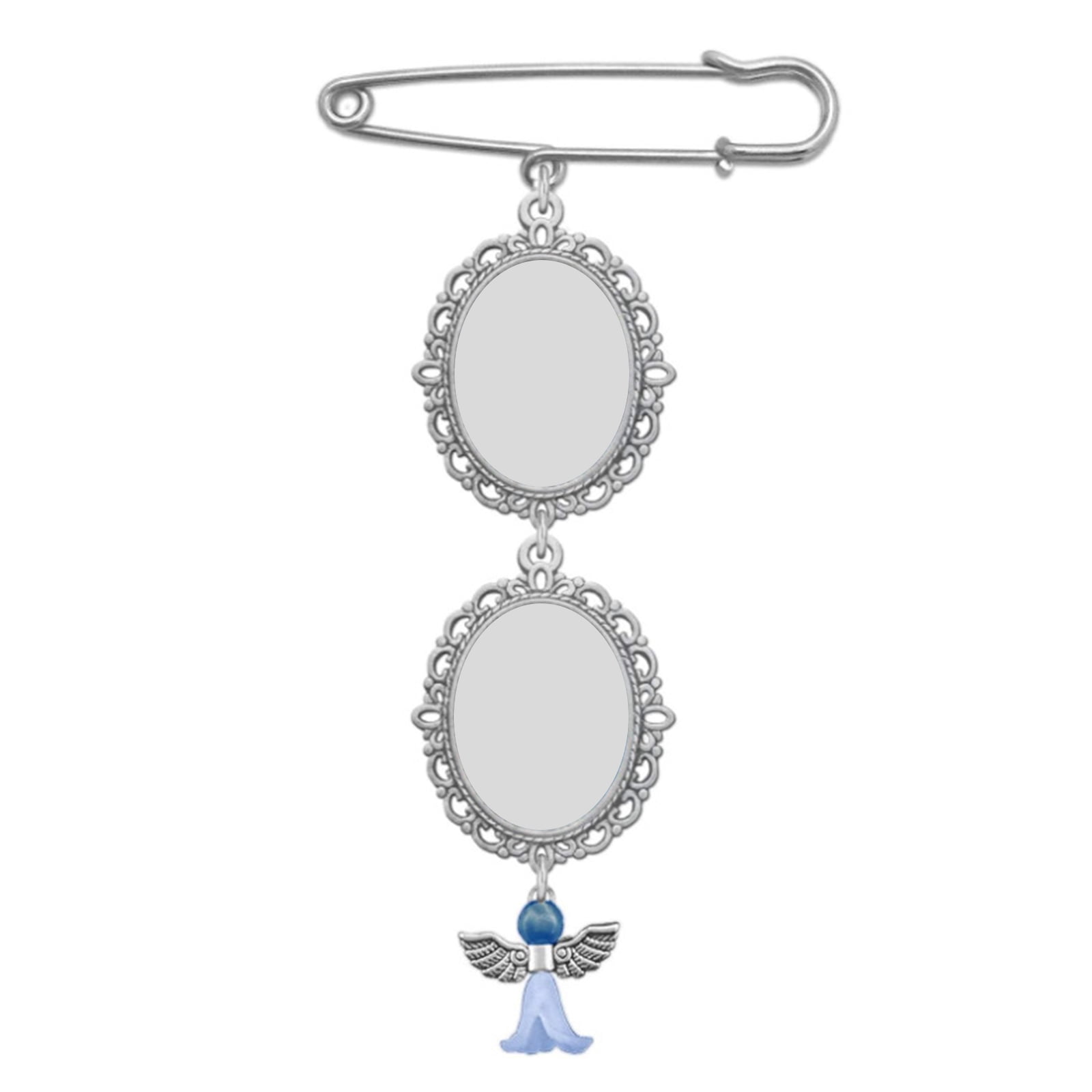 COOLHOOD Something Blue Memorial Photo Charm Pin for Wedding Bouquet ...
