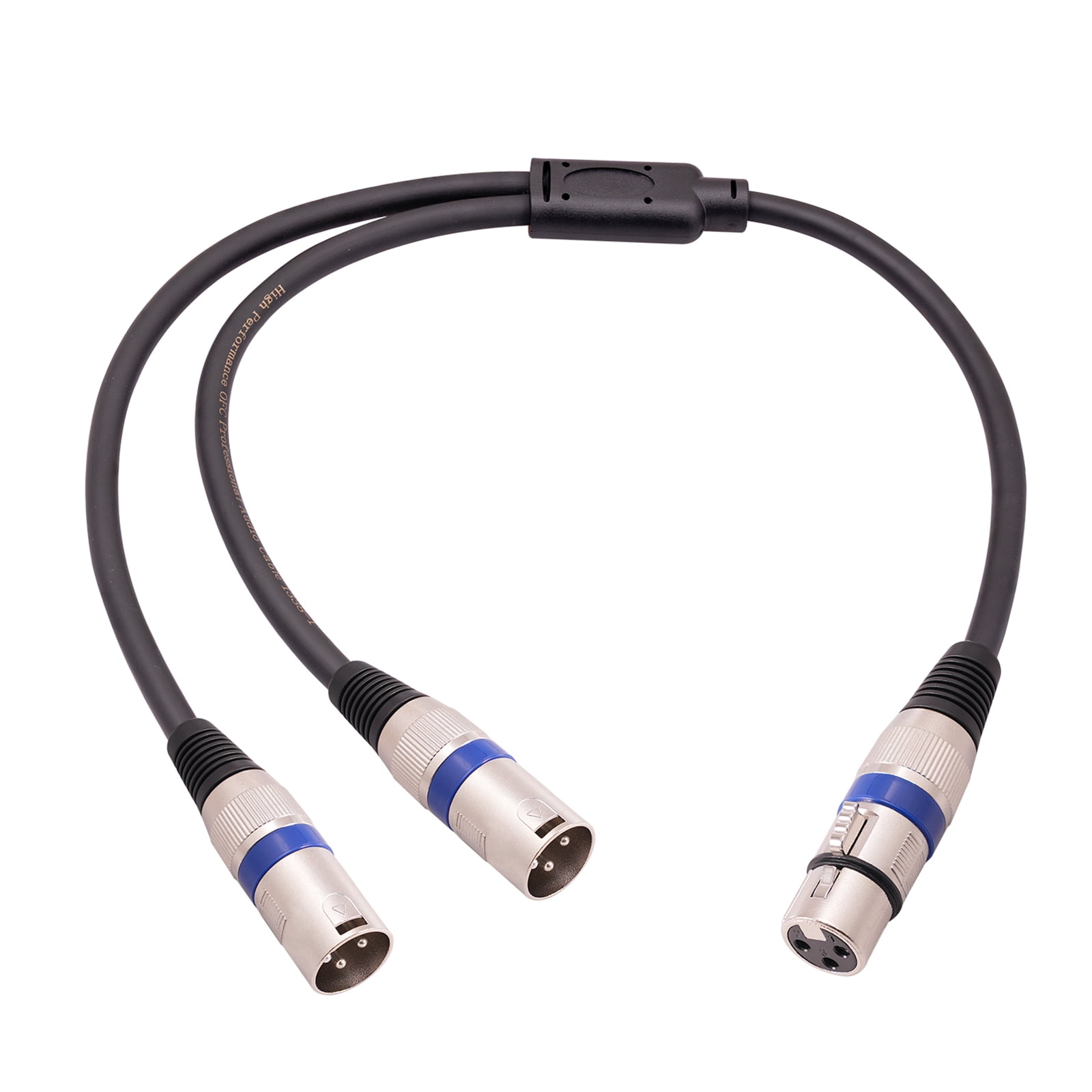 COOLHOOD Splitter Cable, 3Pin Female to Dual-XLR Male Balanced ...