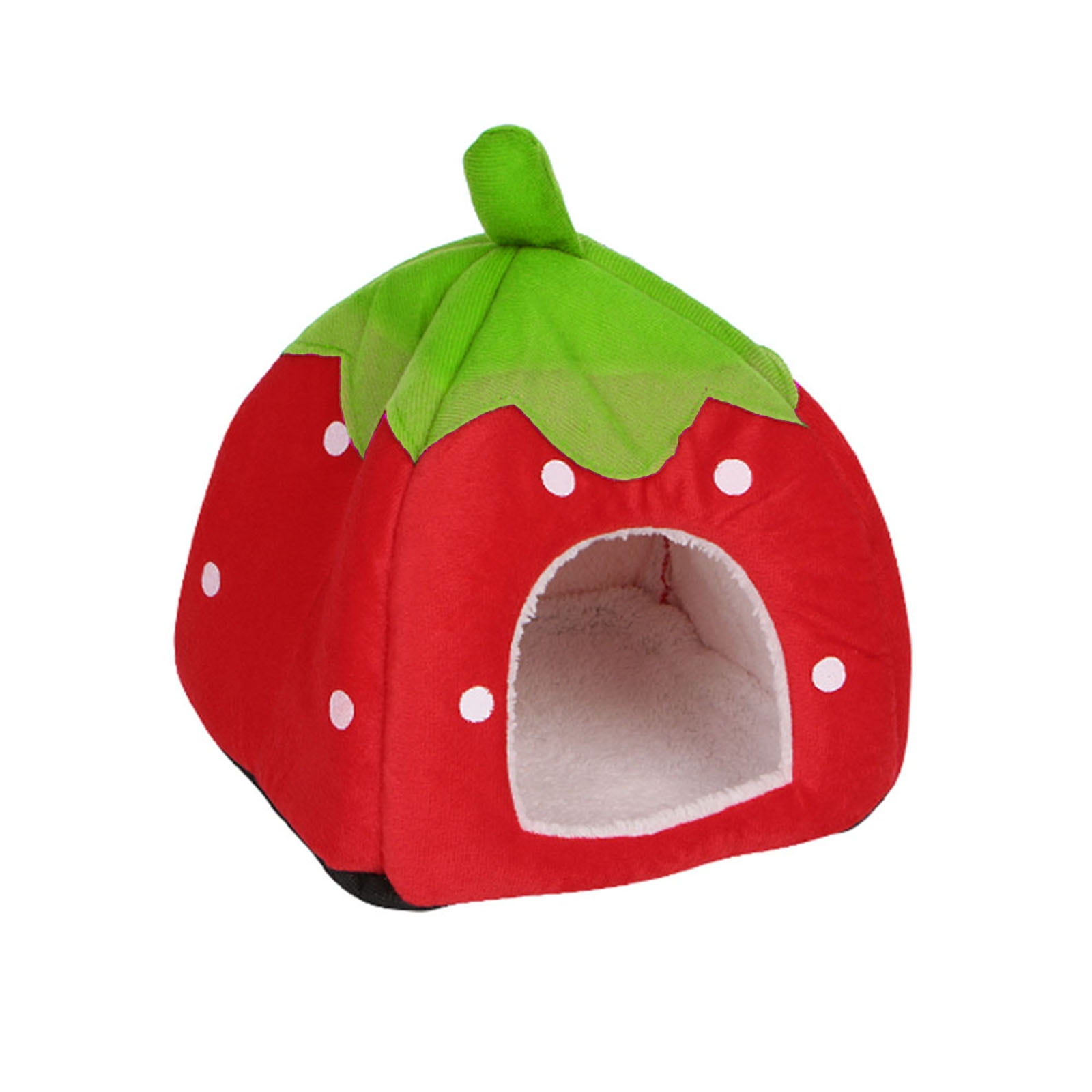 COOLHOOD Strawberry Pet Cave Dog for Cat Cartoon House with Mat ...