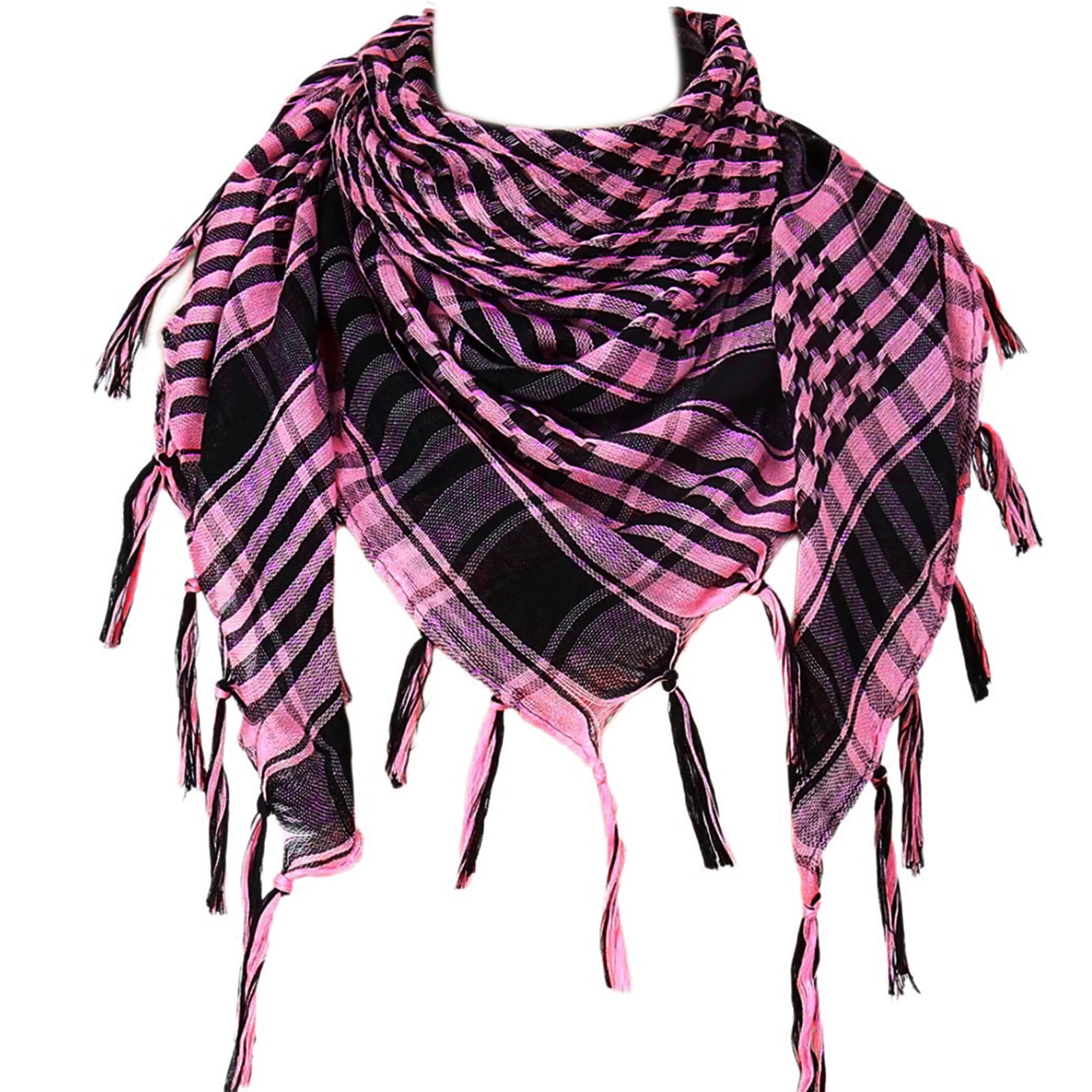 COOLHOOD Stylish Shemagh Scarf Fringed Checker Arab Shawl for Men Women ...
