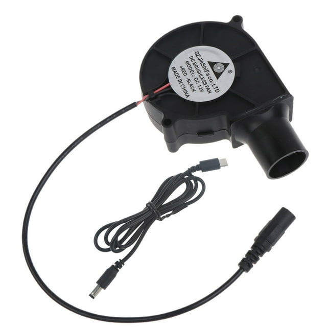 COOLHOOD USB C Type C 12V 7530 Cooking Blower BBQ Fan Outdoor Cooking ...