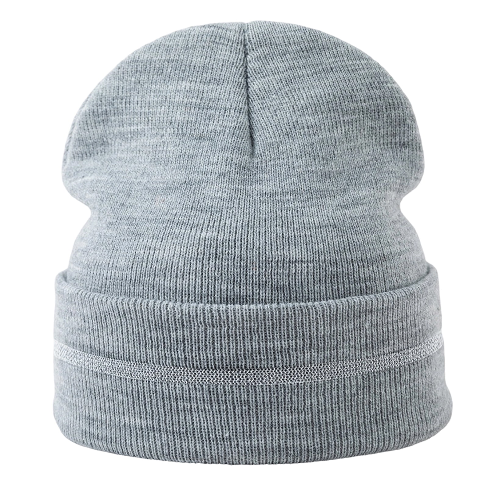 COOLHOOD Unisex Rolled Brim Knit Hat With Reflective Trim Warm Acrylic ...