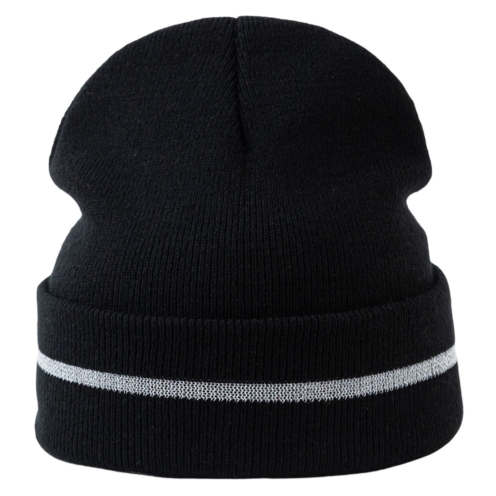 COOLHOOD Unisex Rolled Brim Knit Hat With Reflective Trim Warm Acrylic ...