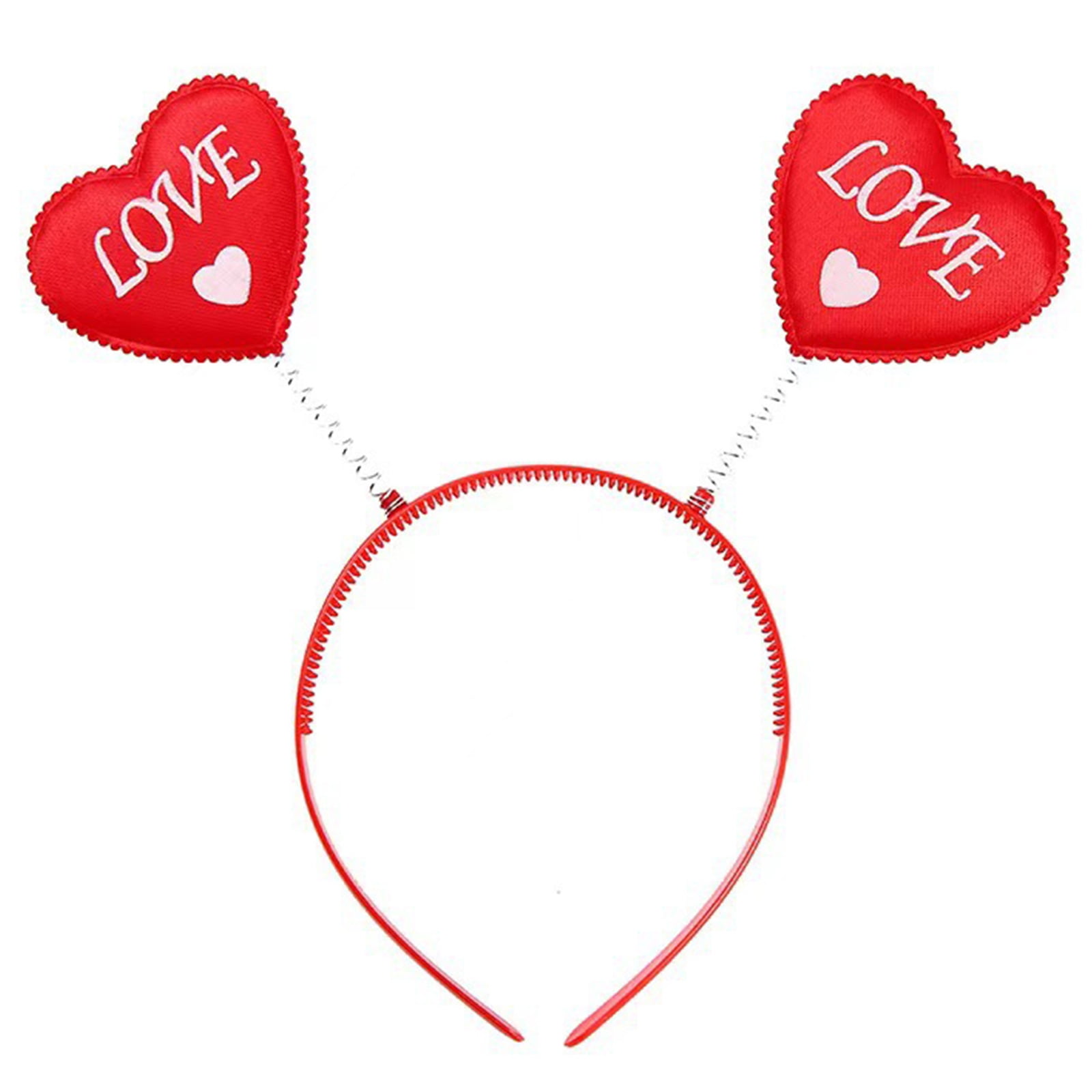 COOLHOOD Valentines Day Love Heart Headband Sequins Love Head Bopper ...