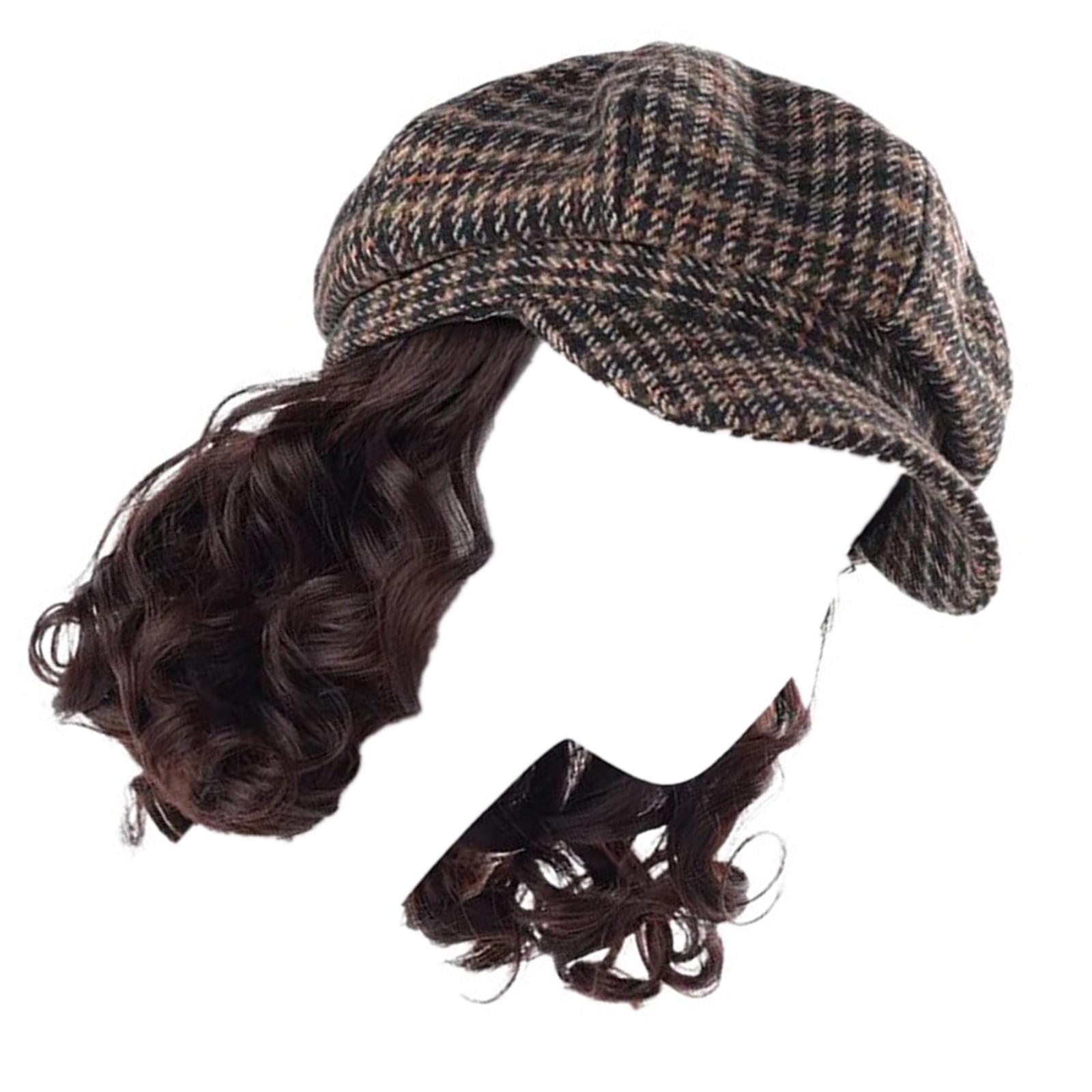 COOLHOOD Versatile Octagonal Wigs Hat Short Curly Hair Hat Natural Look ...