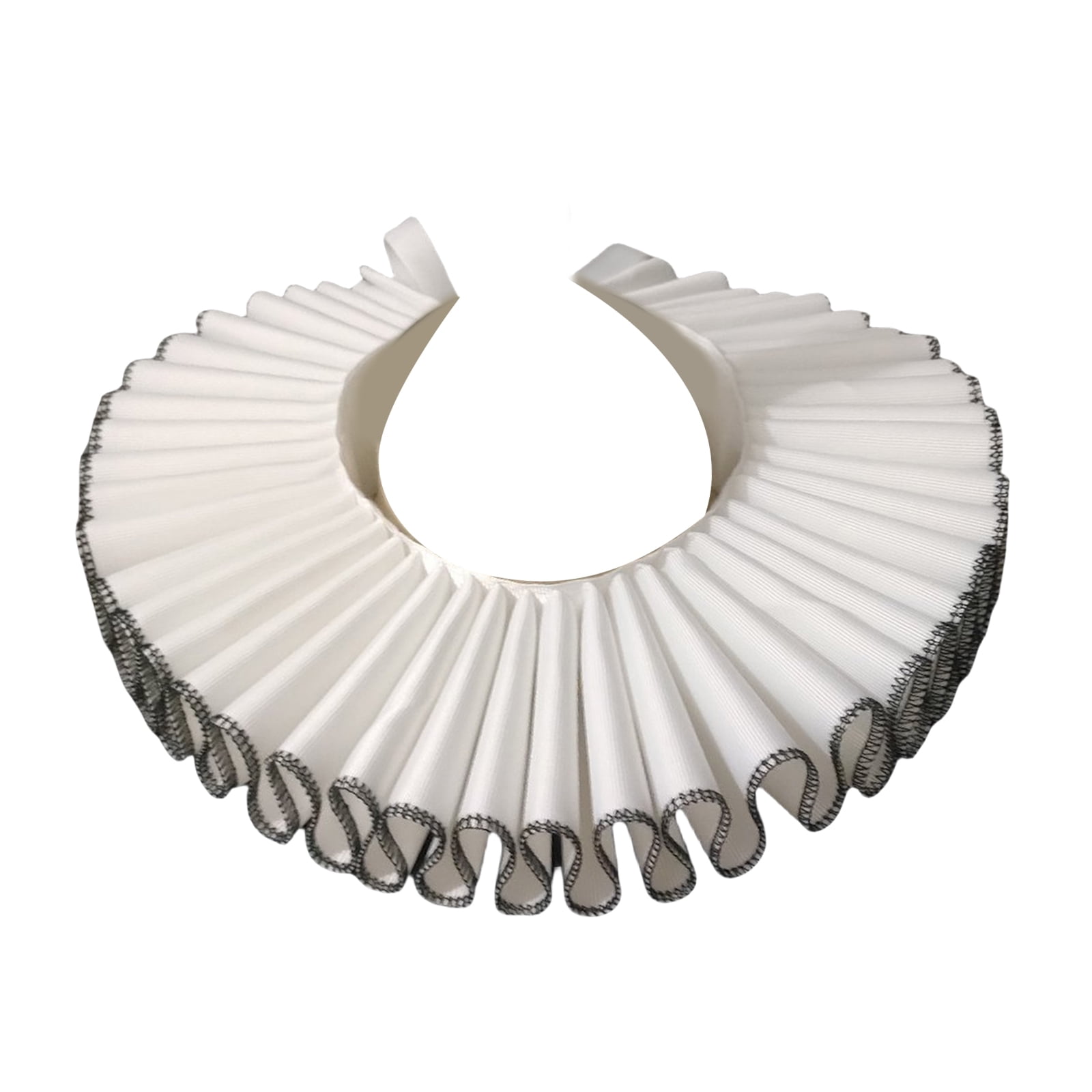 COOLHOOD Vintage Ruffled Faux Collar Neck Ruff with Black Edging ...