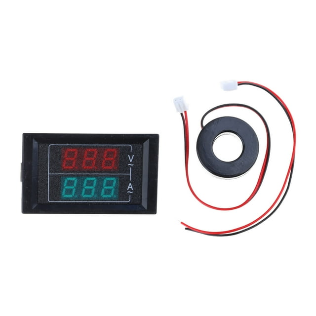 COOLHOOD Volts Meter, 500V 100A Digital Voltmeter Ammeter Panel,LED ...