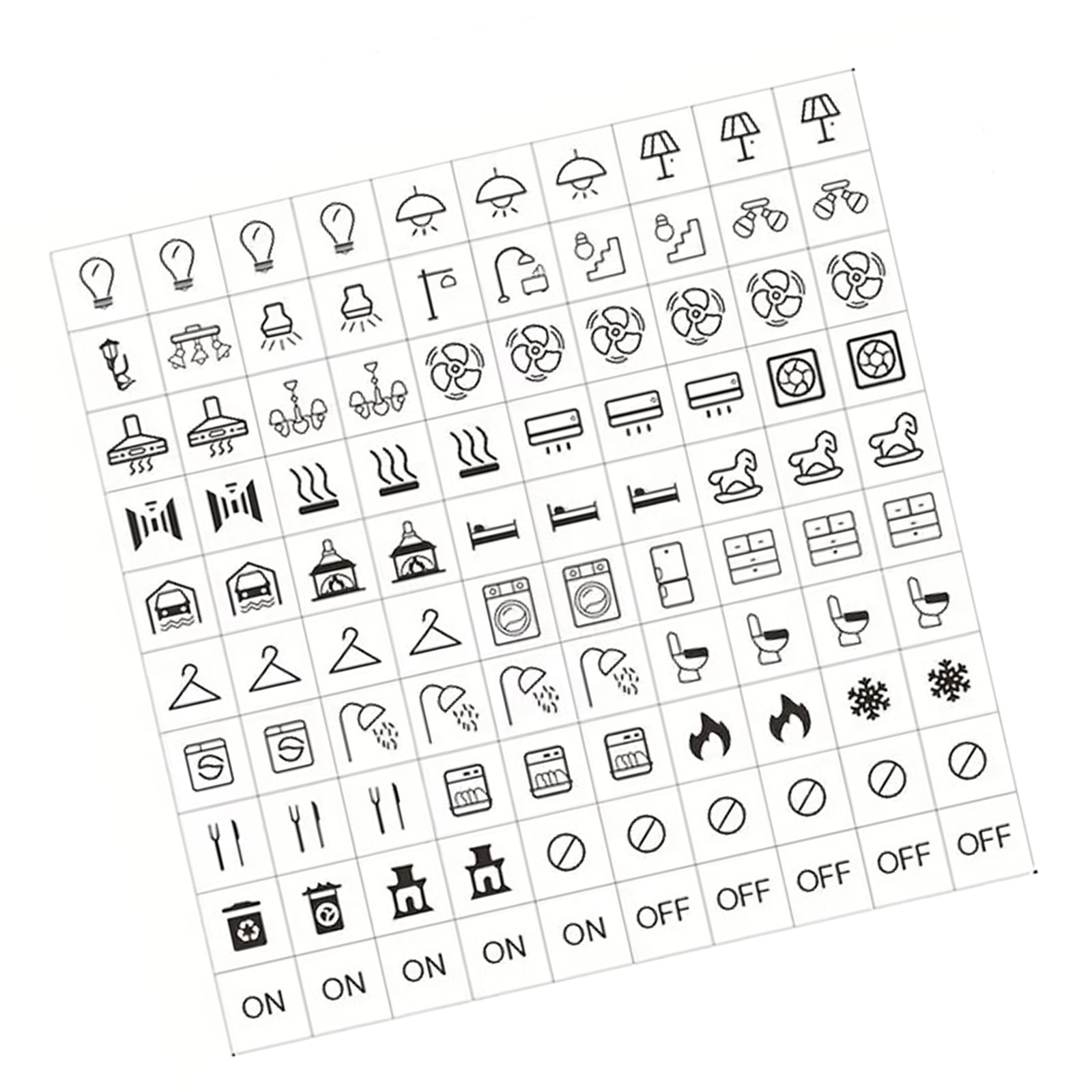 COOLHOOD Waterproof Switchs Panel Labels Light Switchs Label Sticker ...