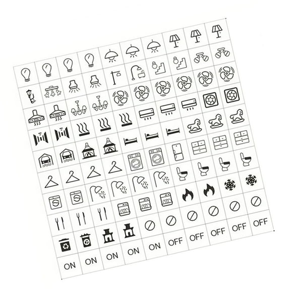 COOLHOOD Waterproof Switchs Panel Labels Light Switchs Label Sticker ...