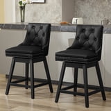 COOLHUT 26" Swivel Counter Height Bar Stools Set of 2 with Backs ...
