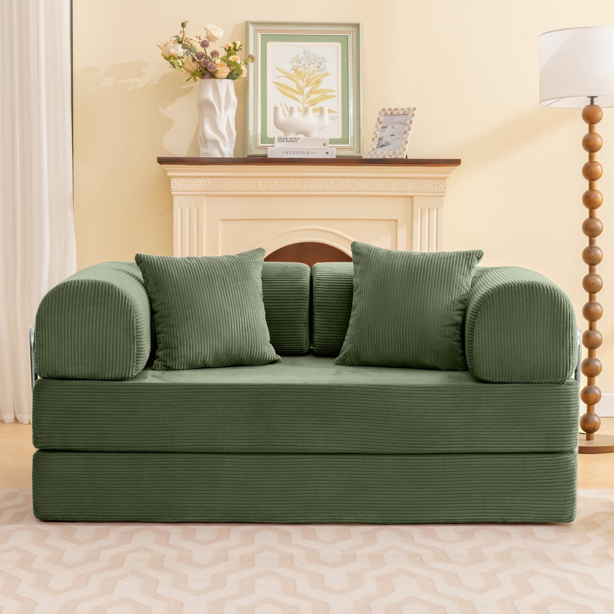 COOLHUT 63" W Combination Sofa, High Rebound Density Sponge Sofa Couch ...