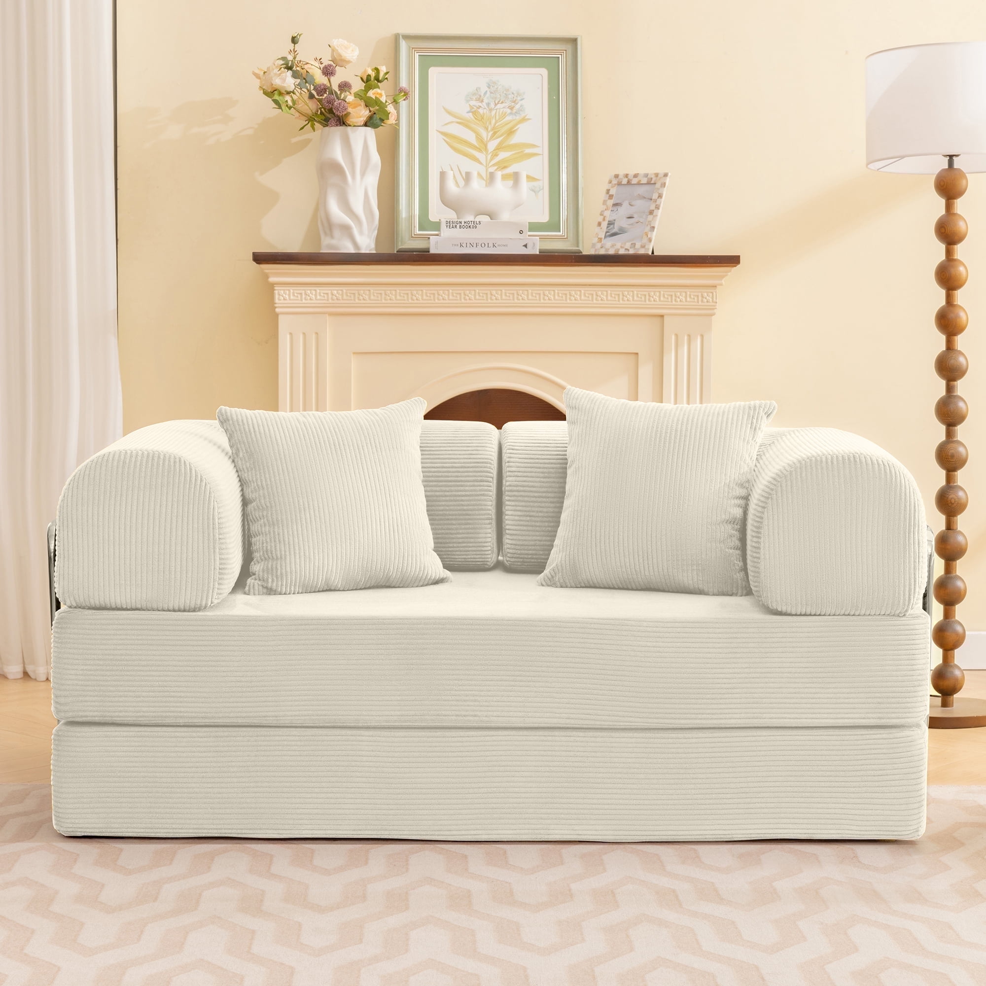 COOLHUT 63" W Combination Sofa, High Rebound Density Sponge Sofa Couch ...