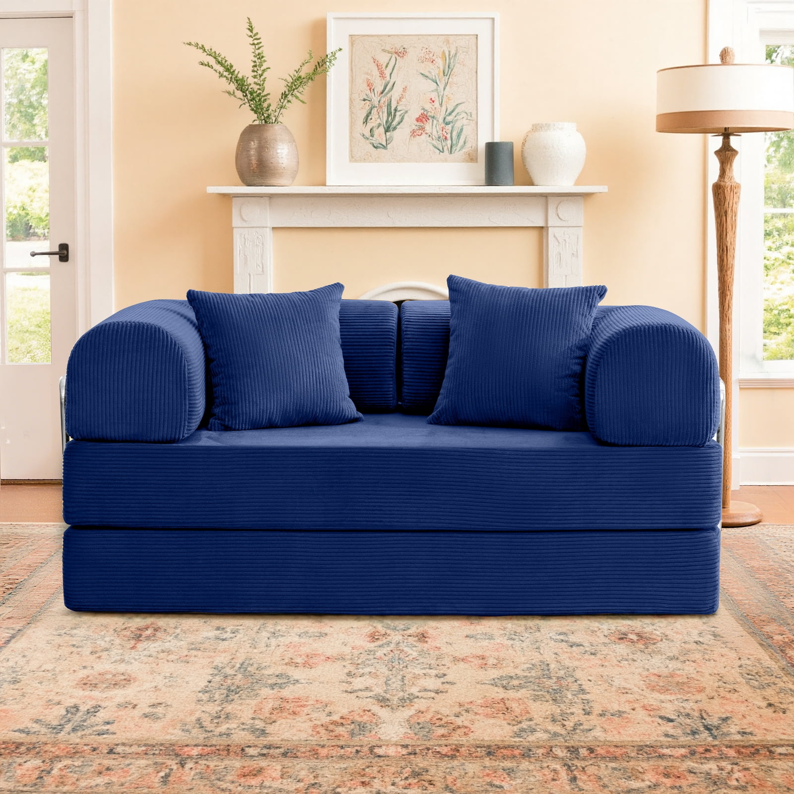 COOLHUT 63" W Combination Sofa, High Rebound Density Sponge Sofa Couch ...