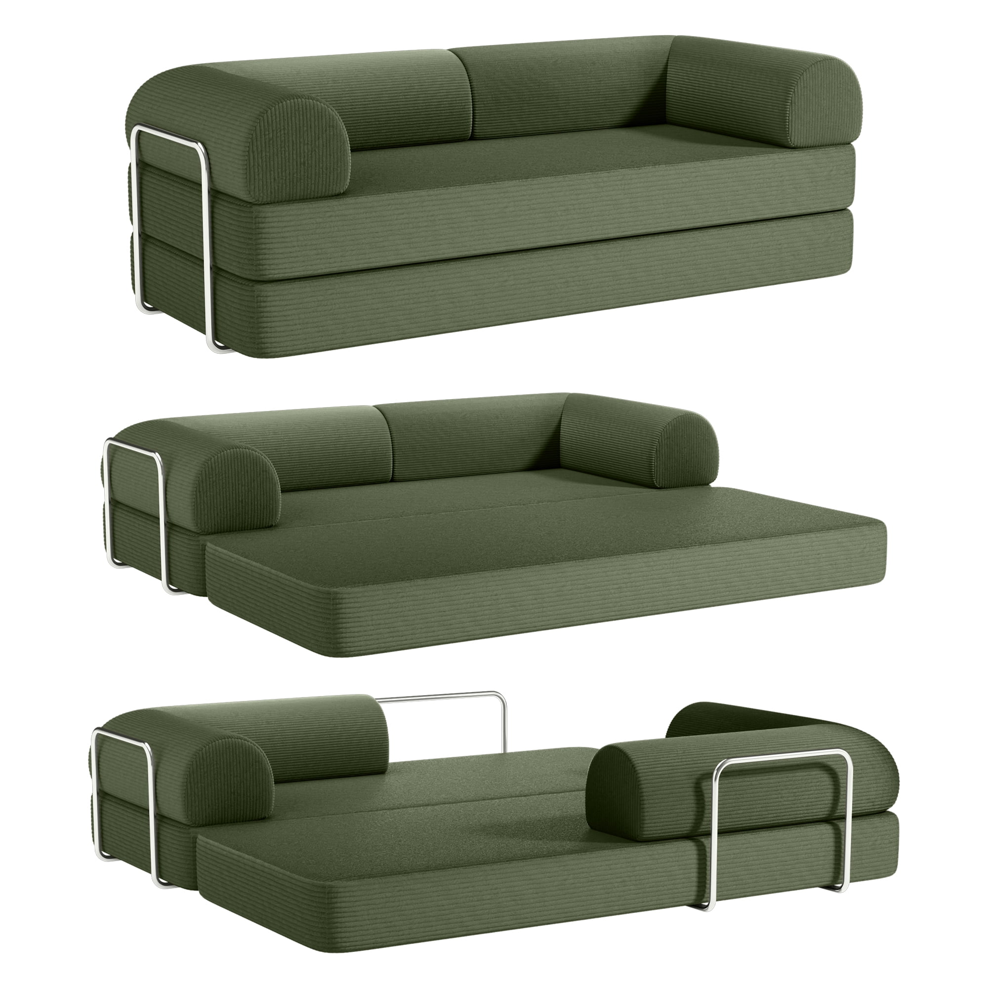 COOLHUT 78.7" W Combination Sofa, High Rebound Density Sponge Sofa ...