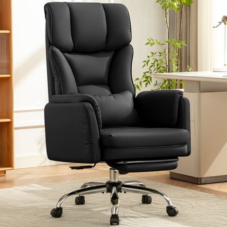 La-Z-Boy Delano Big & Tall Executive Office Chair, Black Bonded Leather ...