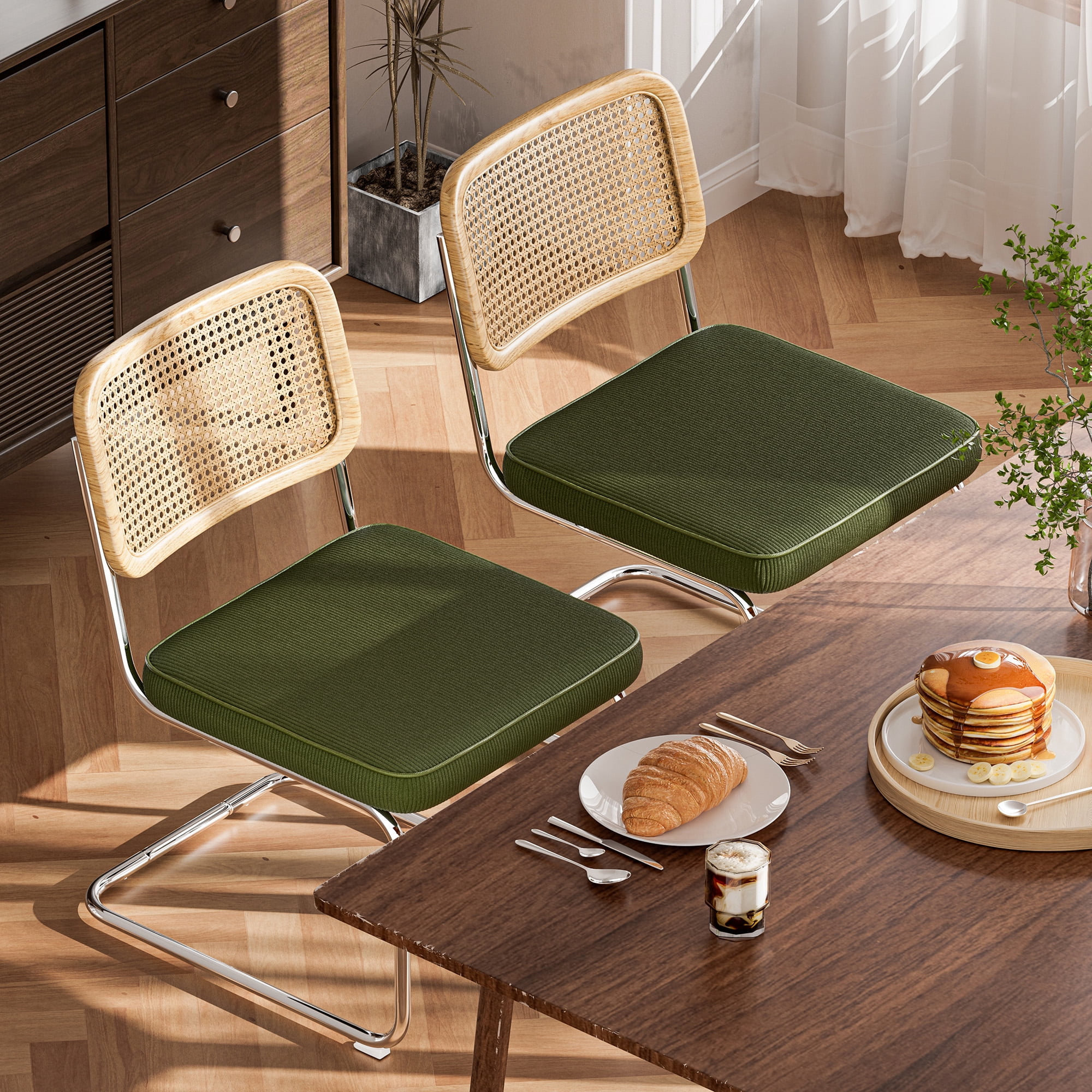 COOLHUT Dining Chair Set of 2, Upholstered Side Chairs wiht Sofa ...