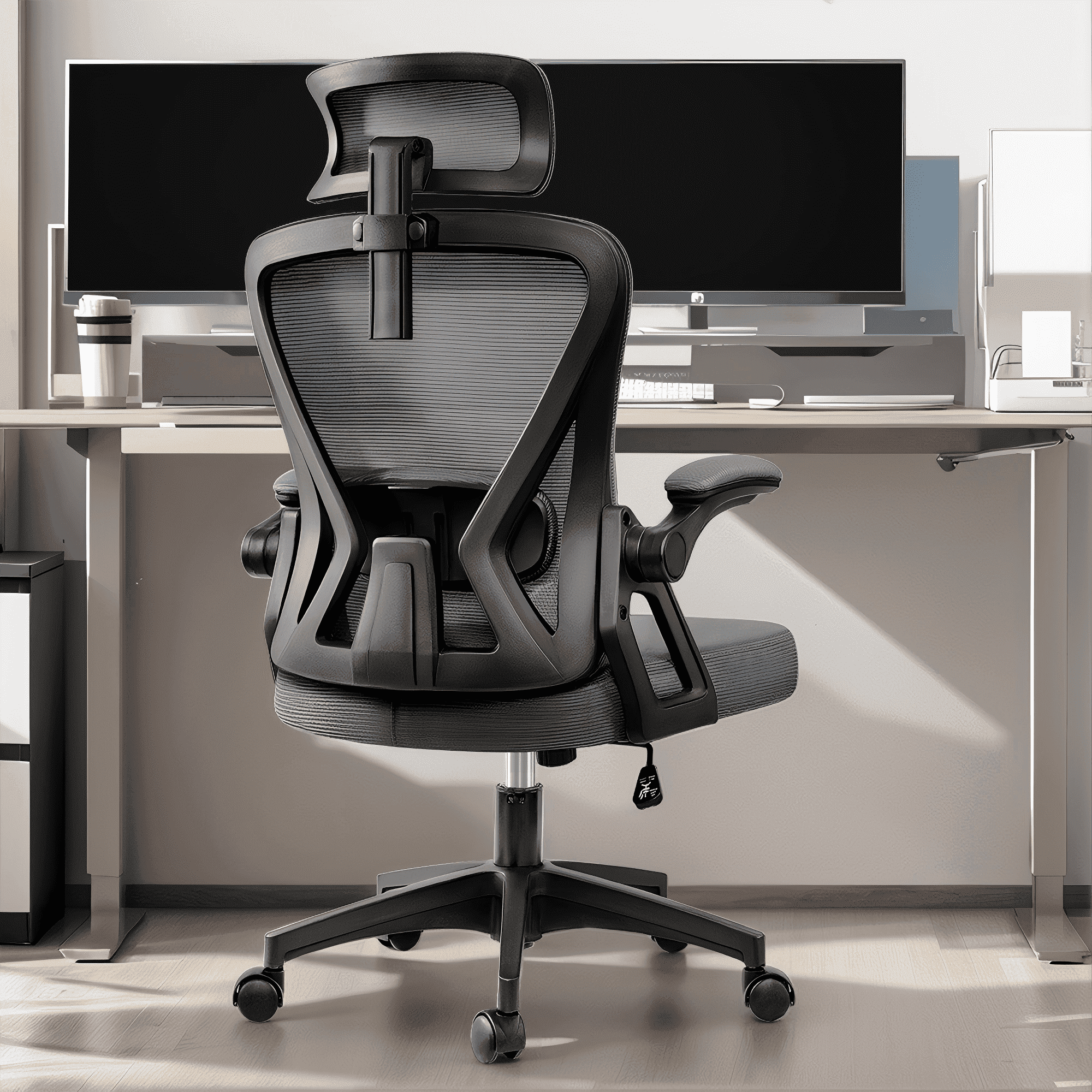 COOLHUT Ergonomic Office Chair, High Back Mesh Office Desk Chair with ...
