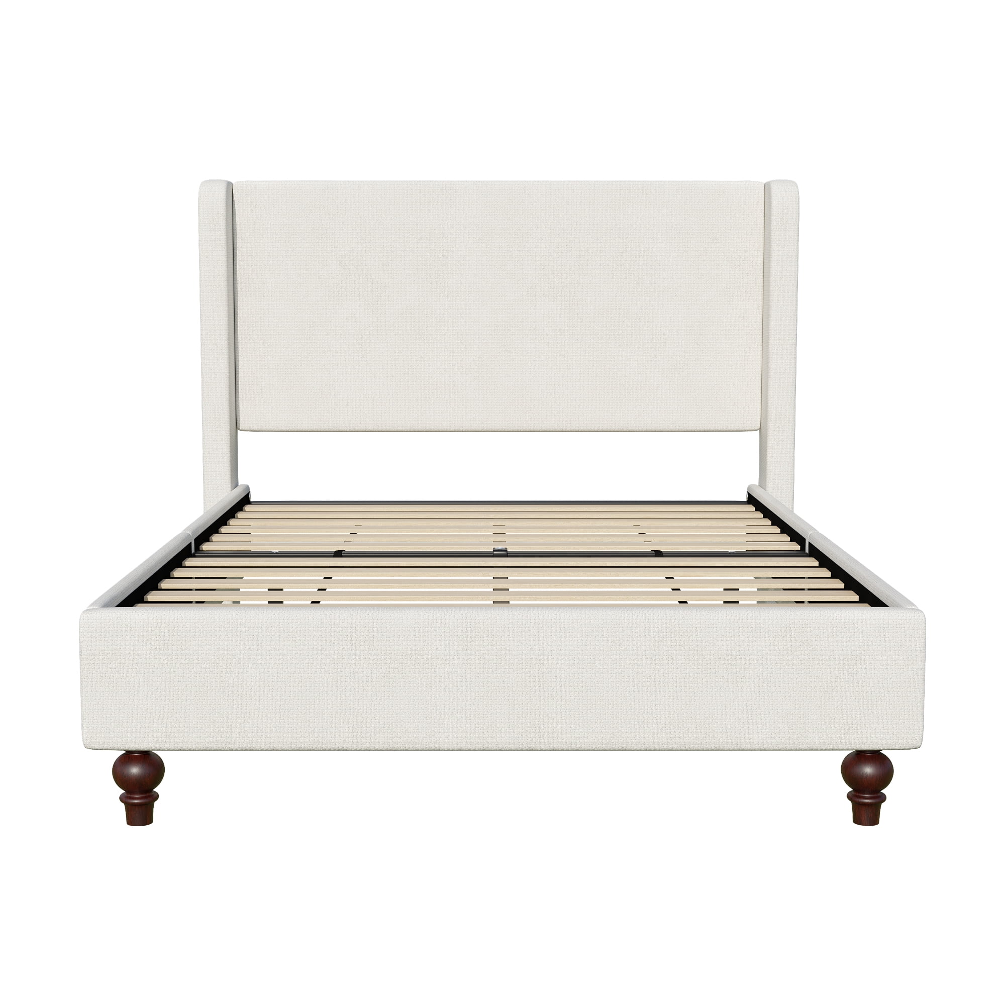 COOLHUT Full Size Bed Frame, All Wood Slats Support Platform Bed Frame ...