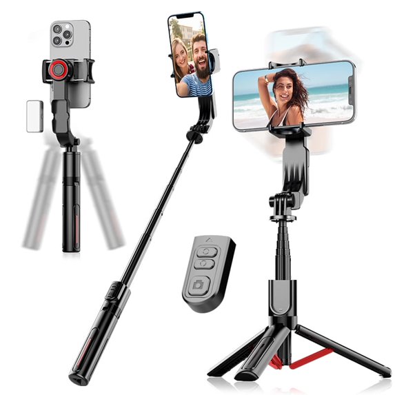 COOLJIER 2025 NEW Gimbal Stabilizer Selfie Stick Foldable Wireless ...
