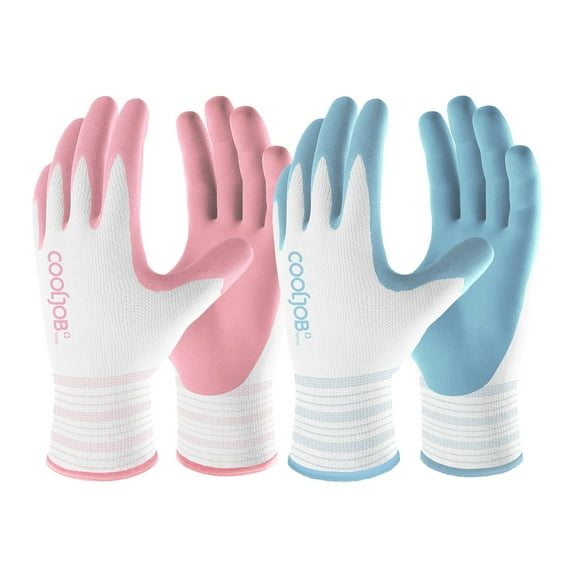 COOLJOB 6 Pairs Gardening Gloves for Women Ladies, Breathable Rubber ...