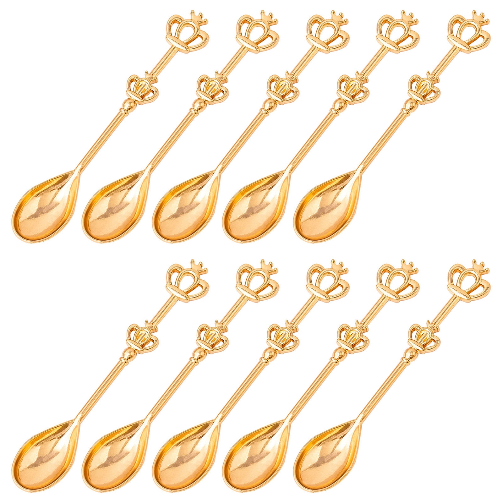 COOLL 10Pcs Crown Drinking Spoon Set Elegant Wedding Gift Tea Party Souvenir Creative Novelty ...