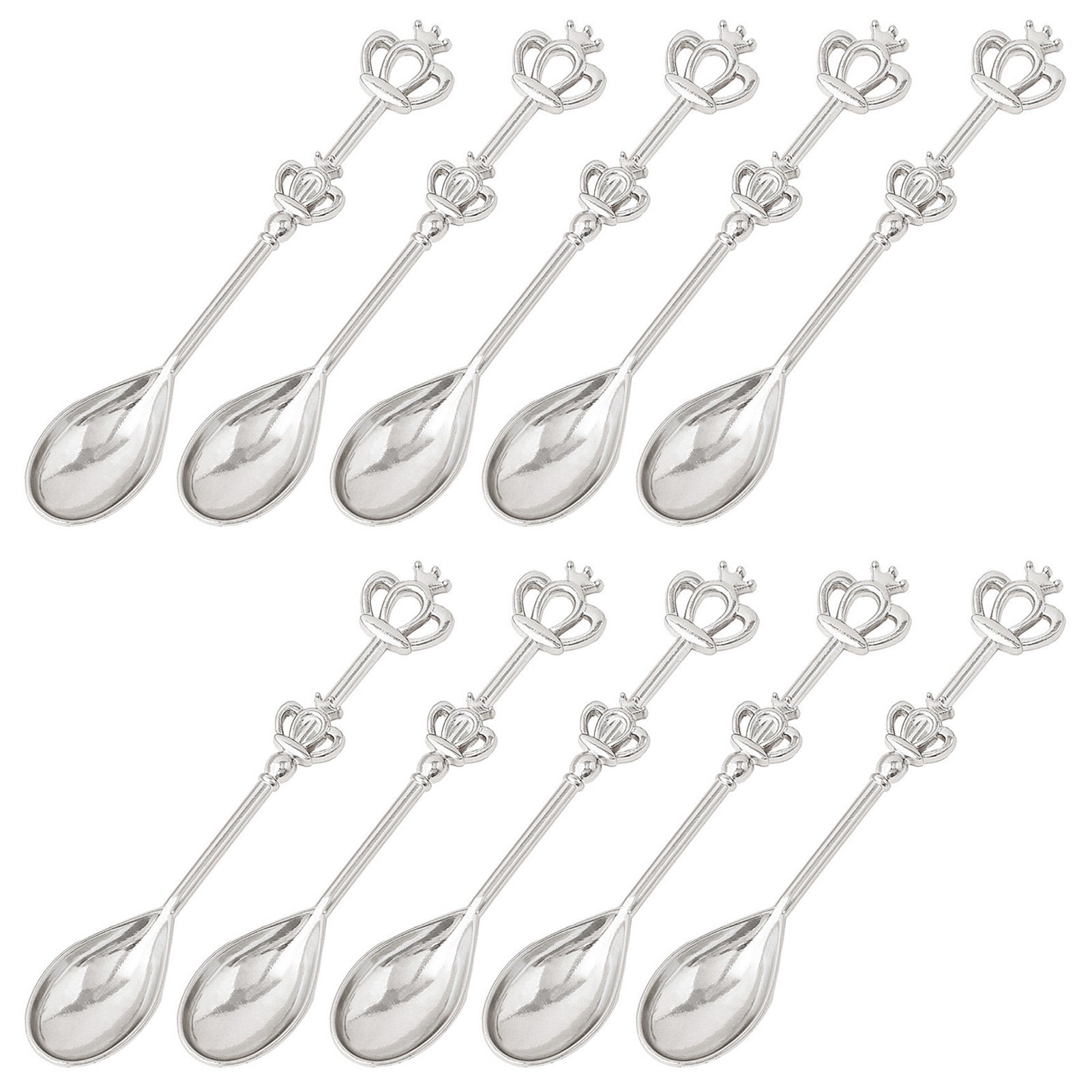 COOLL 10Pcs Crown Drinking Spoon Set Elegant Wedding Gift Tea Party ...