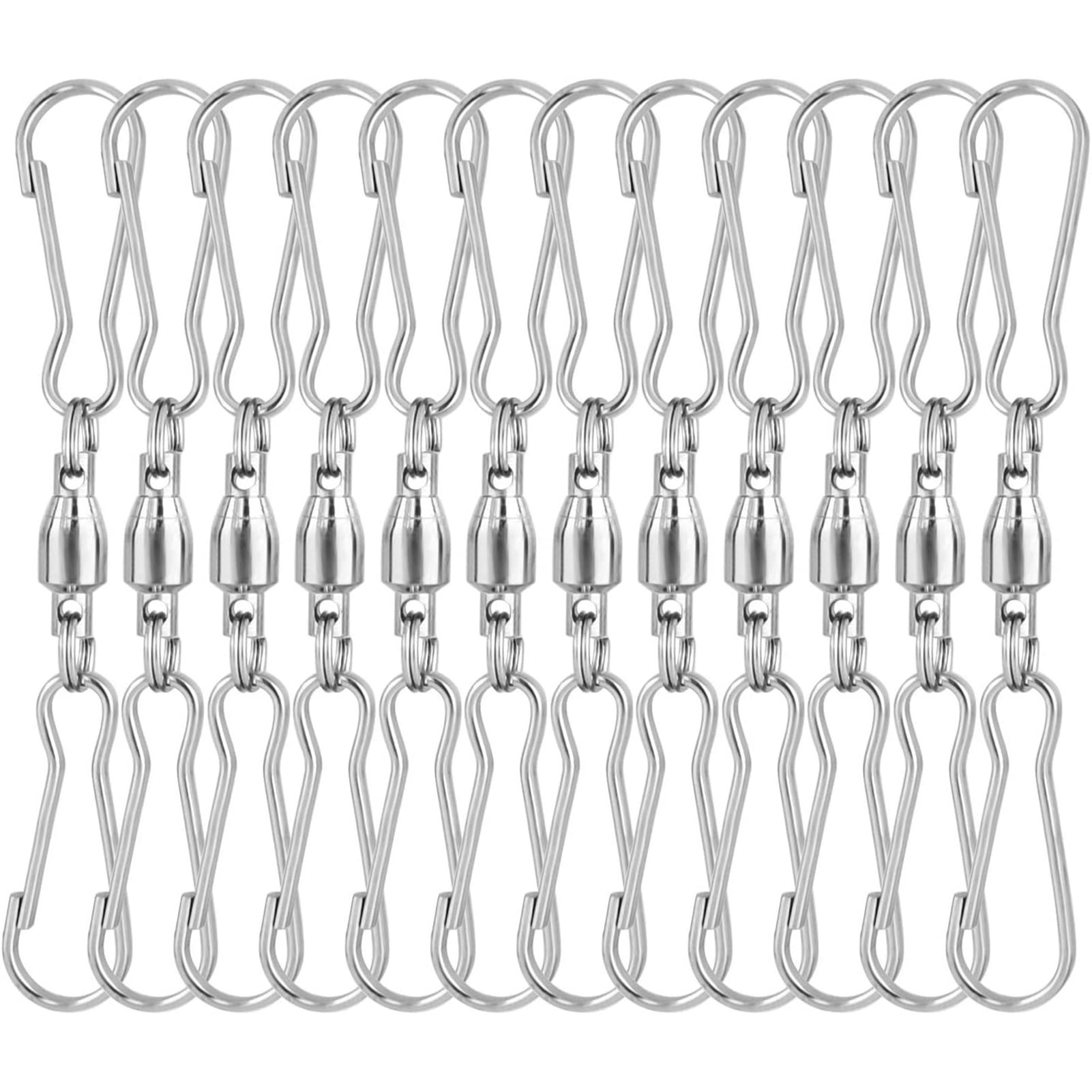 COOLL 12Pcs Spinning Clips Dual-Clip Versatile Stainless Steel Plants ...