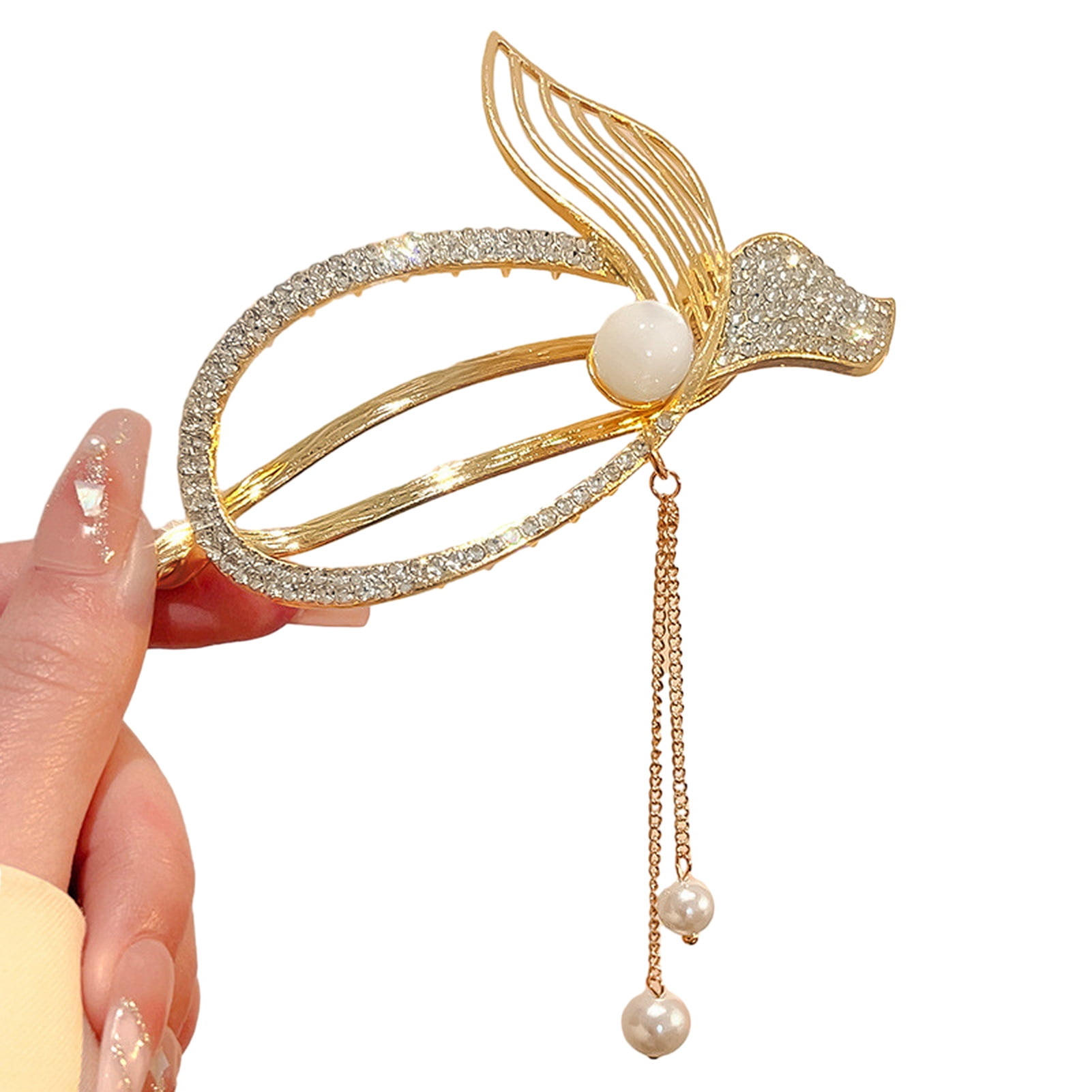 COOLL Fairy-like Hairpin Tassel Hairpin with Rhinestones Faux Pearl ...