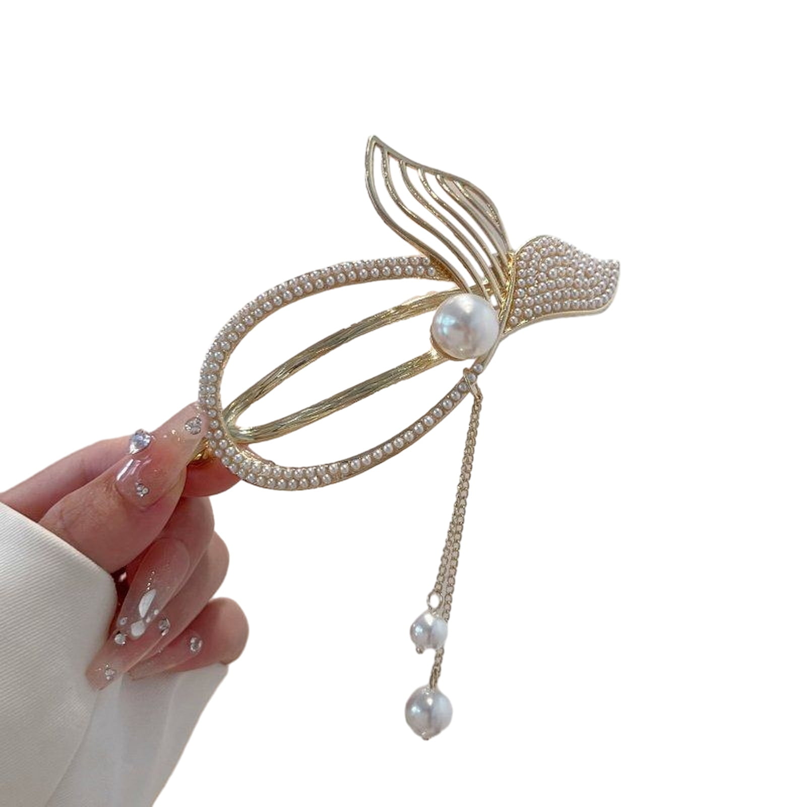 COOLL Fairy-like Hairpin Tassel Hairpin with Rhinestones Faux Pearl ...