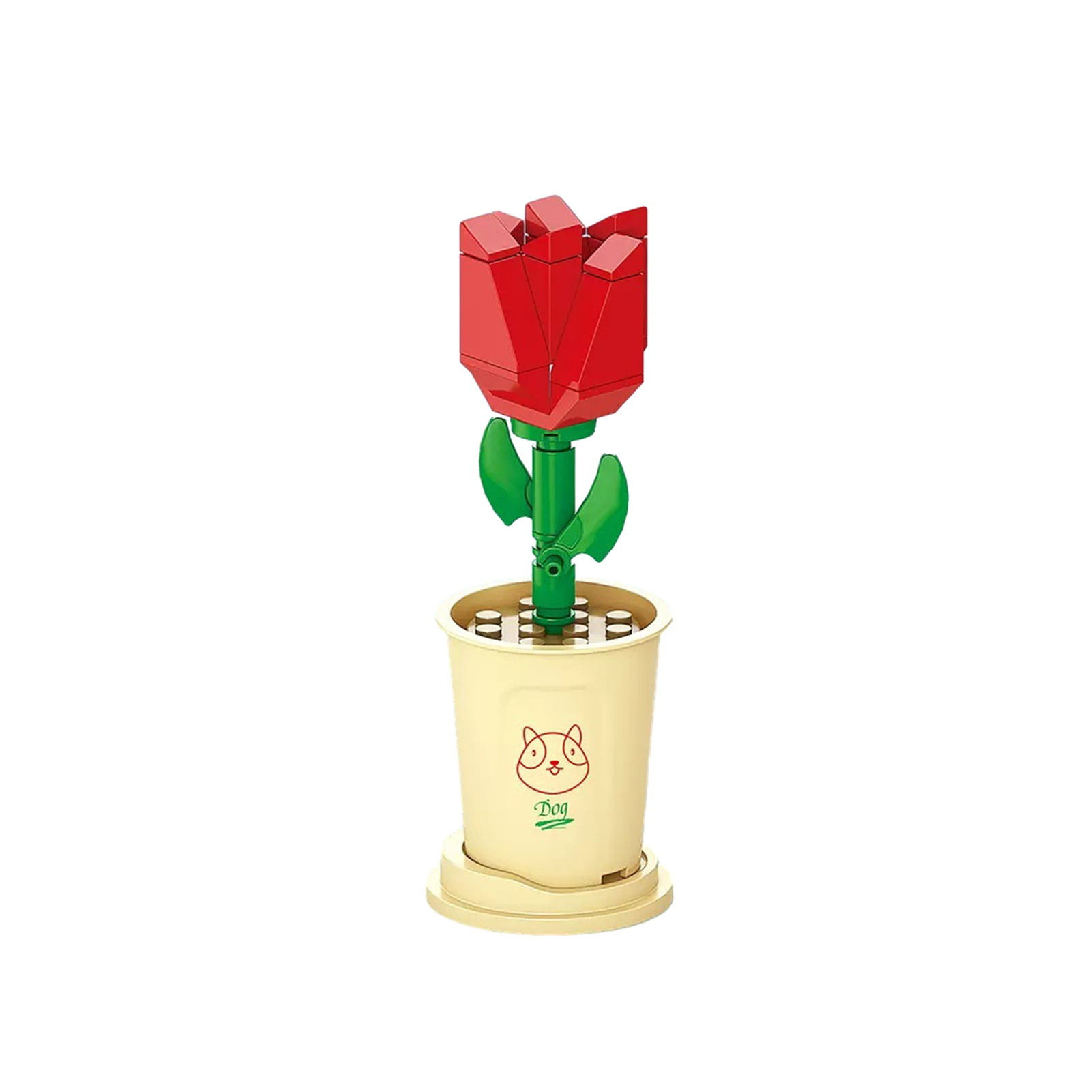 COOLL Flower Building Toy Wooden Potted Plant Toy Flower Potted Plant ...