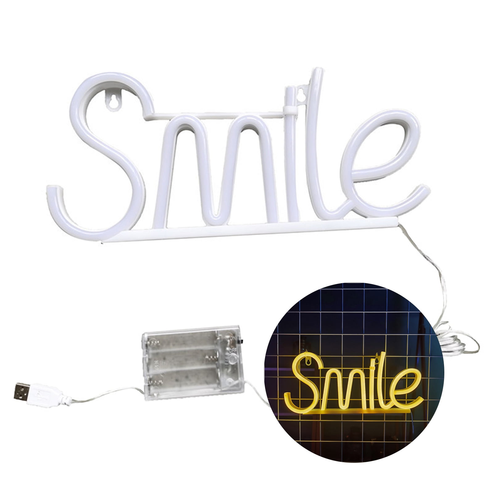 COOLL Led Smile Light Led Neon Light Creative Shape Usb/battery ...