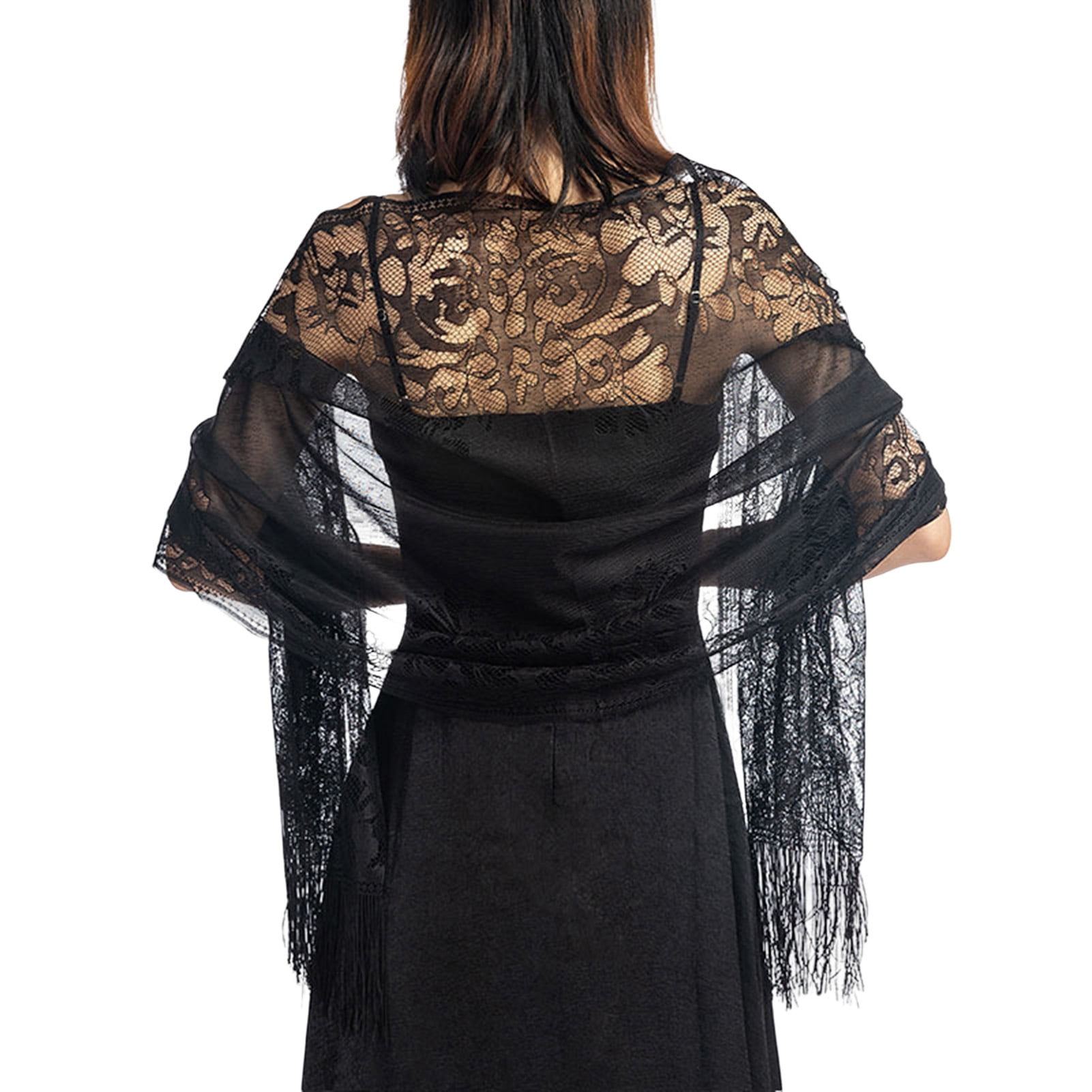 COOLL Wedding Shawl Anti-Sun Thin Graceful See Through Fringe Shawl ...
