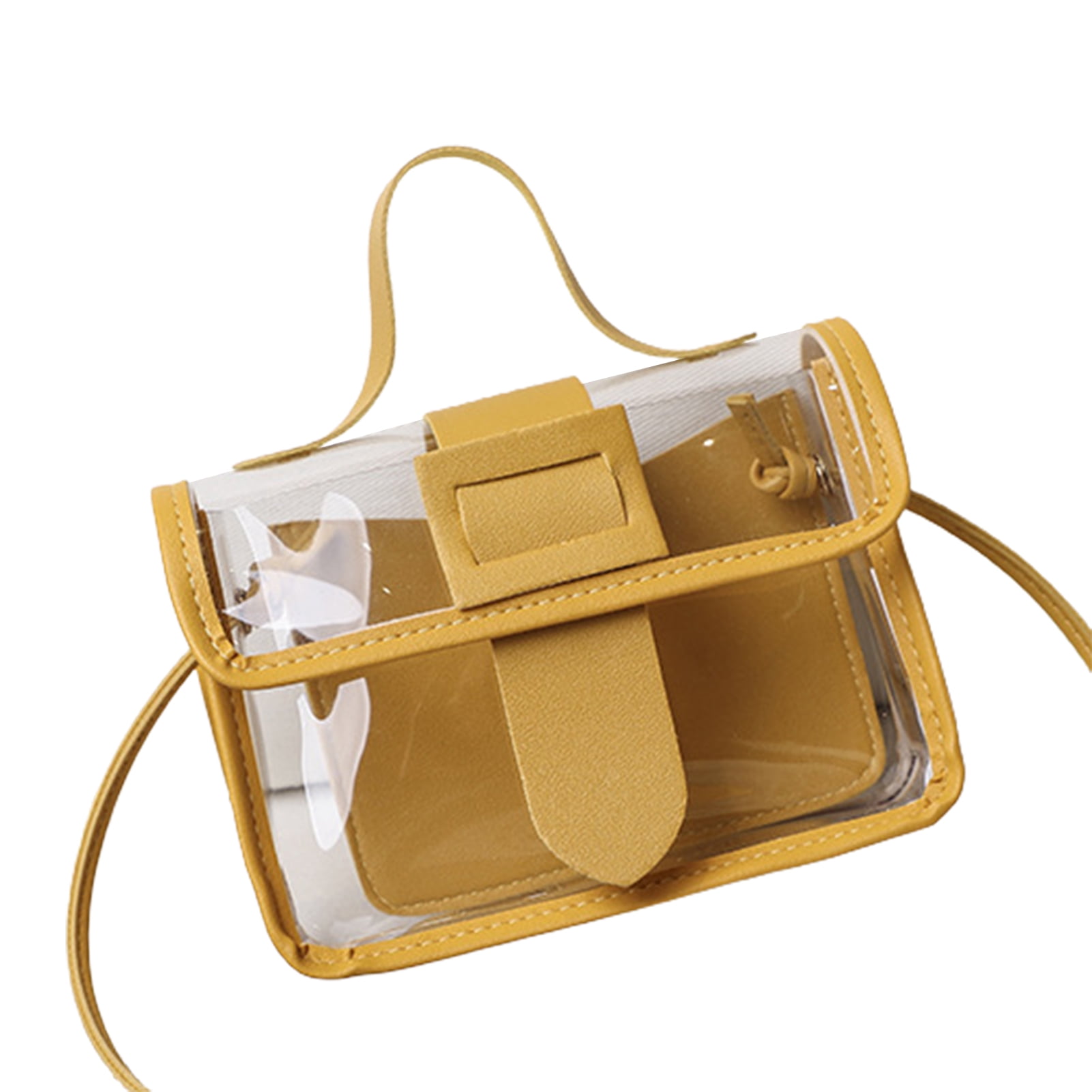 COOLL Women Fashion Transparent Solid Color Big Buckle Shoulder Pouch ...