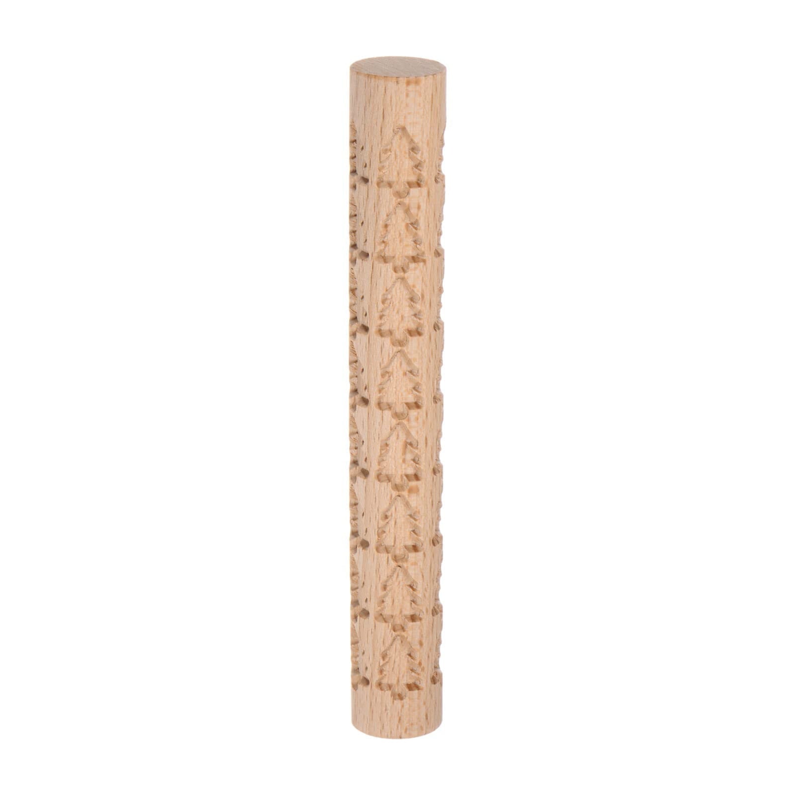 COOLL Wooden Rolling Pin Clear Texture Leaves Snowflake Water Ripple ...
