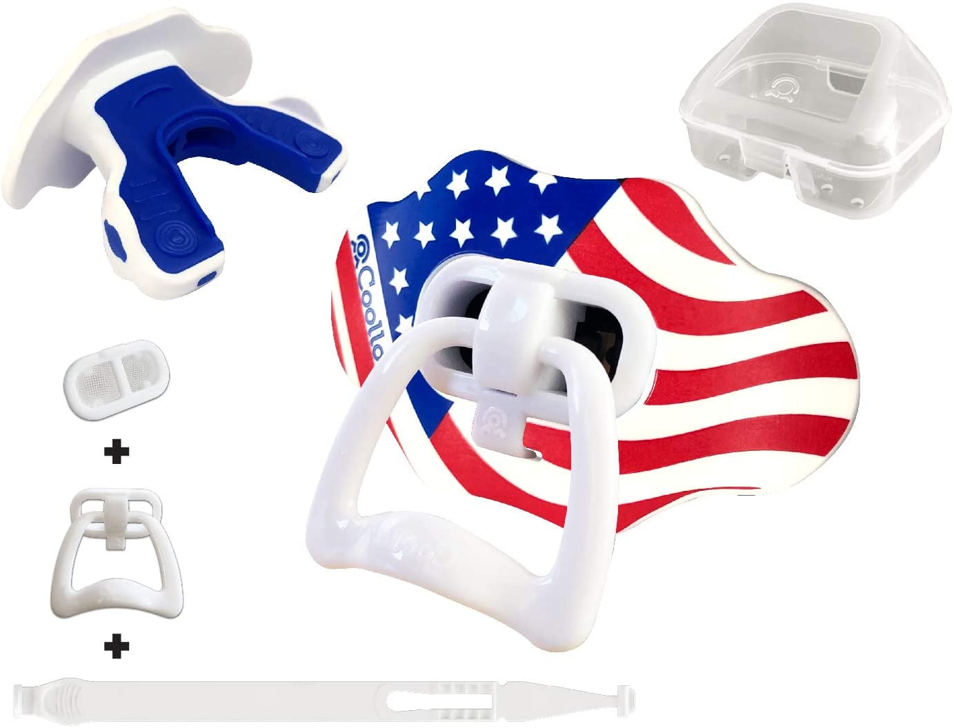 COOLLO SPORTS Football Lip Guard Mouthguard 3-in-1 TRANSFORMER Pacifier ...