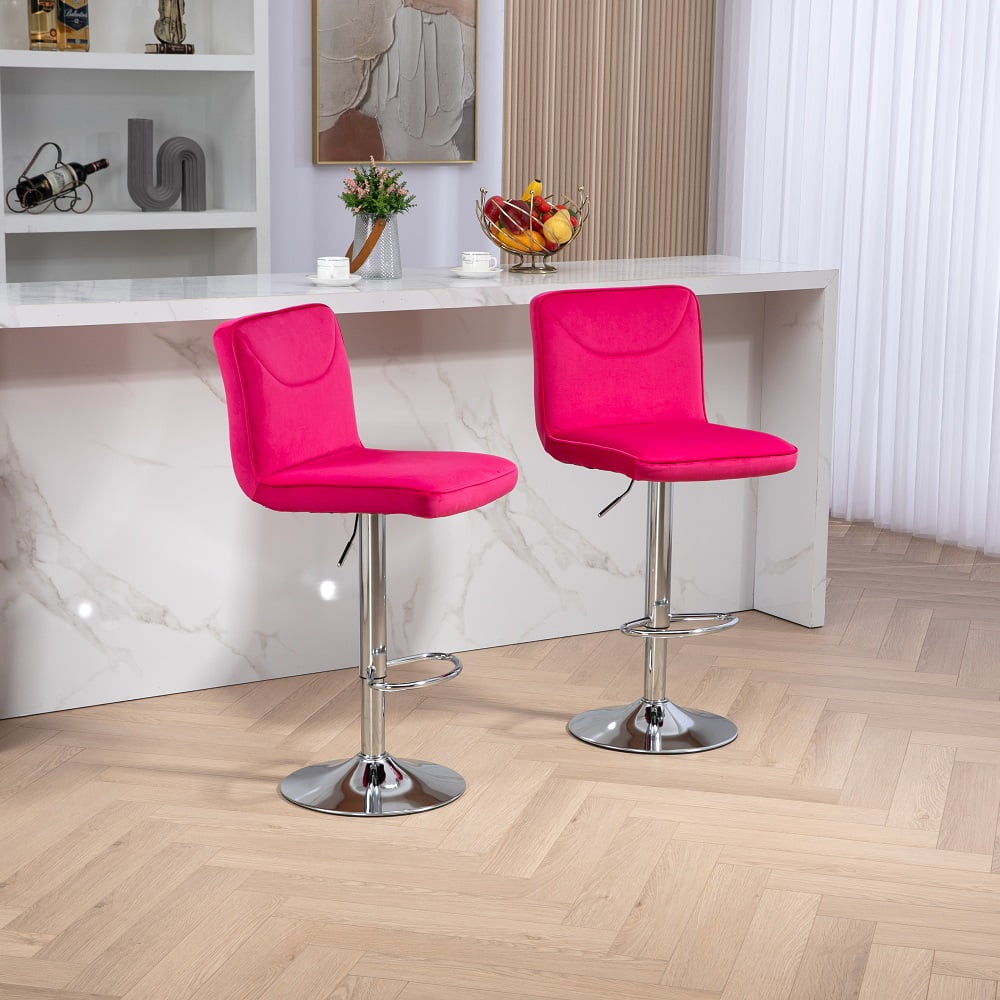 COOLMORE Bar Stools with Back and Footrest Counter Height Dining Chairs ...