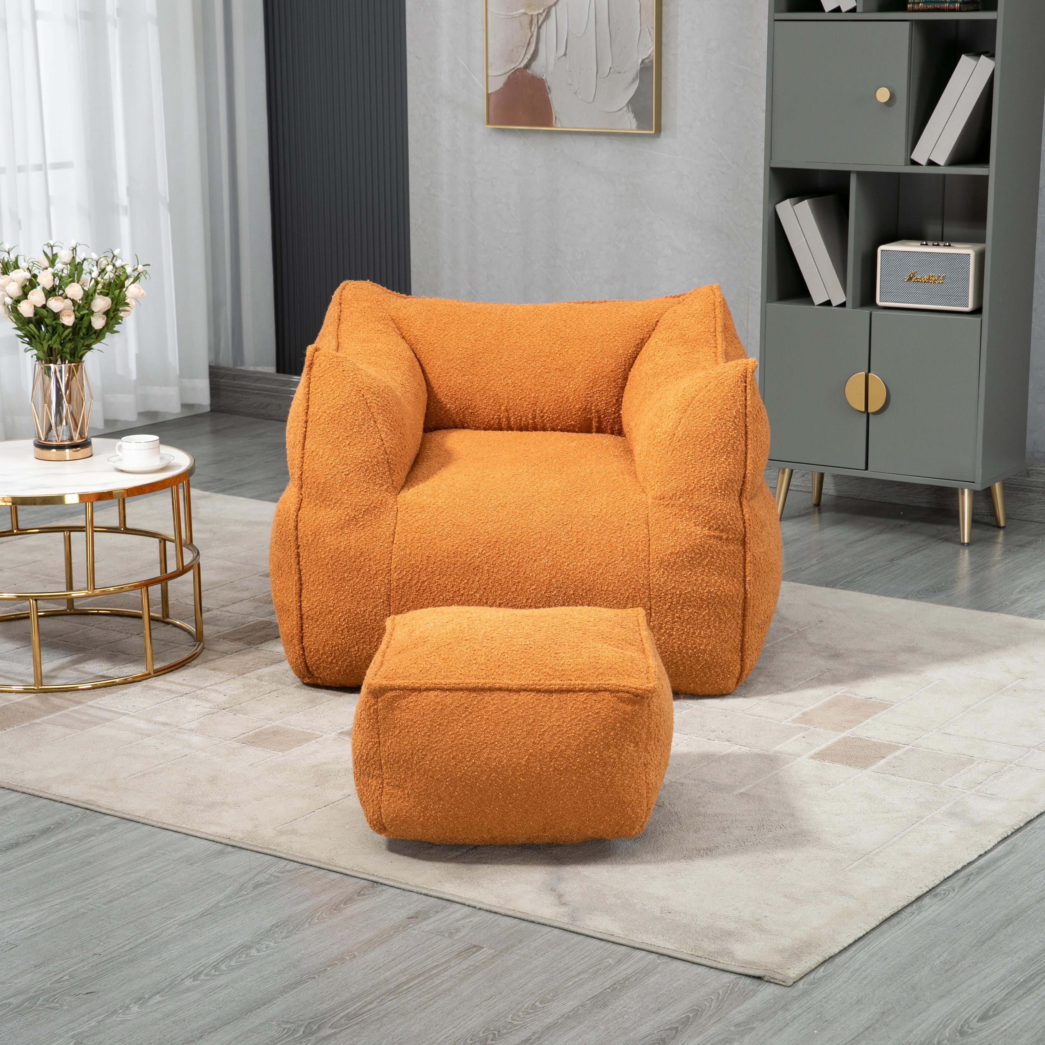 COOLMORE Bean Bag Chair Lazy Sofa/Footstool Durable Comfort Lounger ...